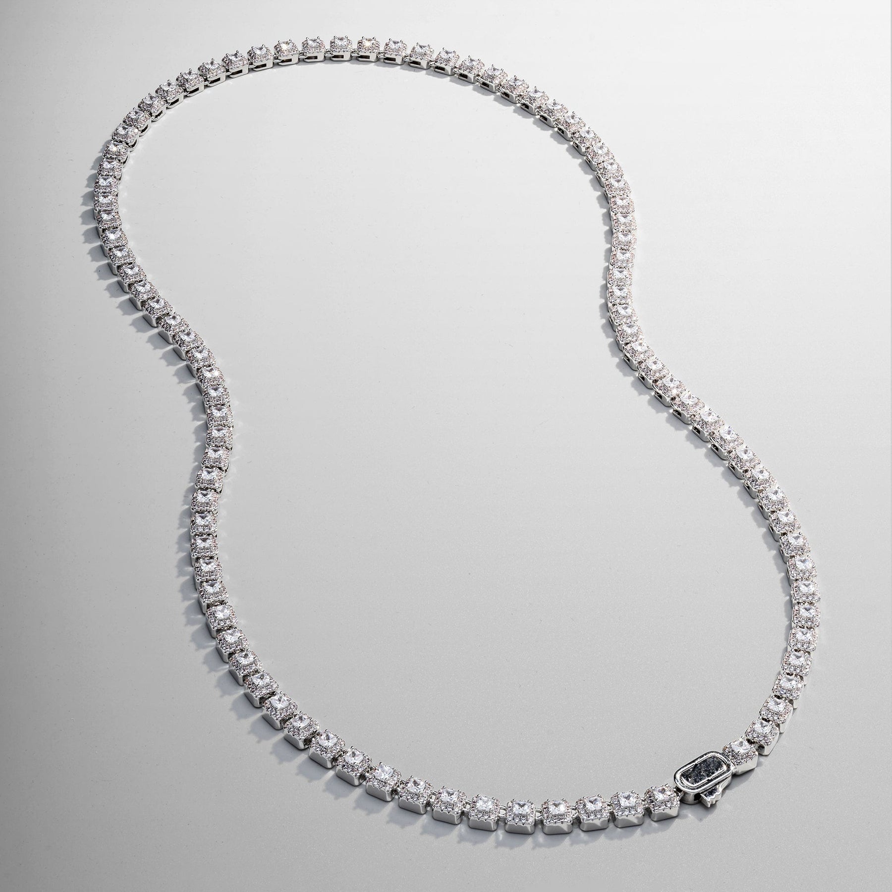 Cluster Stone Tennis Chain (Silver) | CRAFTD London