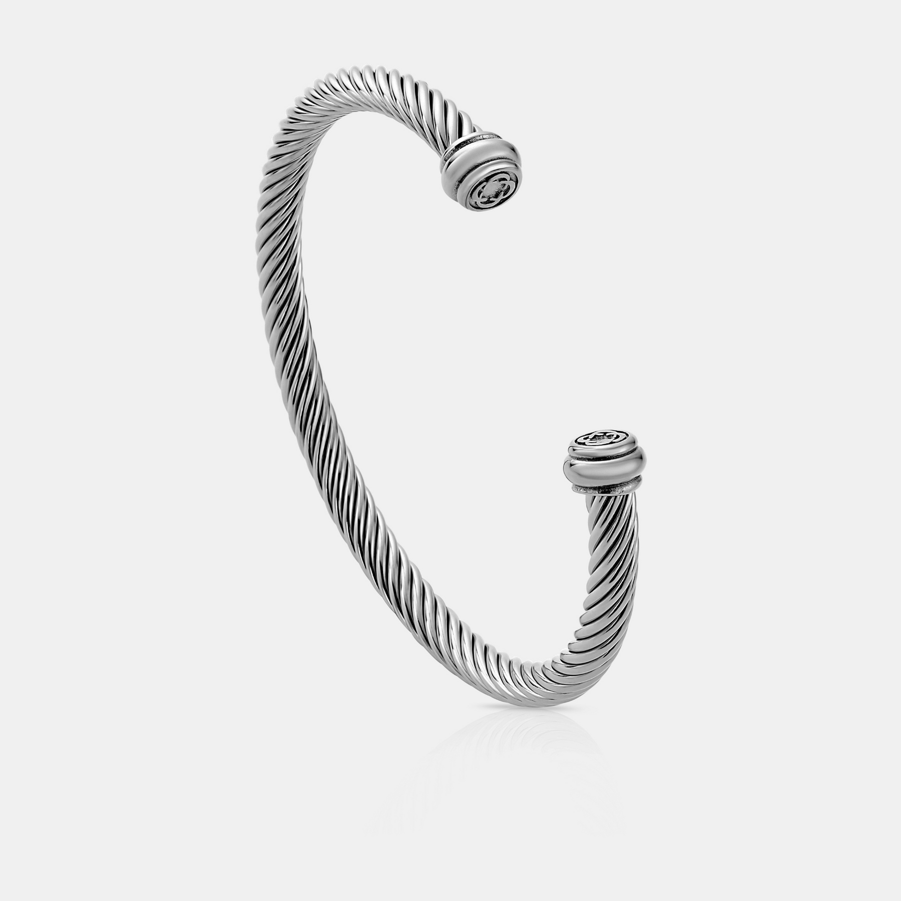 Men's Rope Bangle Silver | CRAFTD London