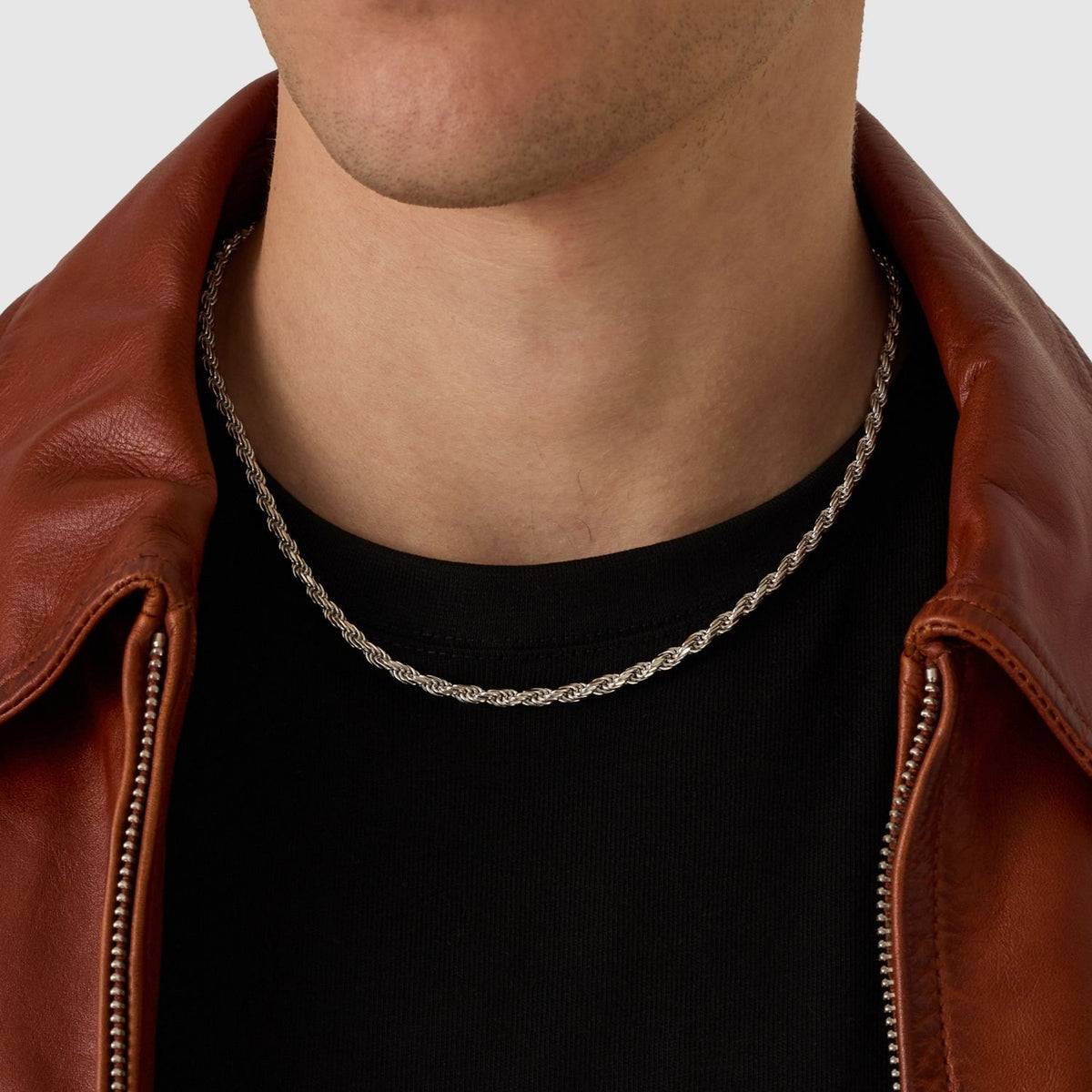 Silver Rope Chain | 5mm Rope Chain | CRAFTD London