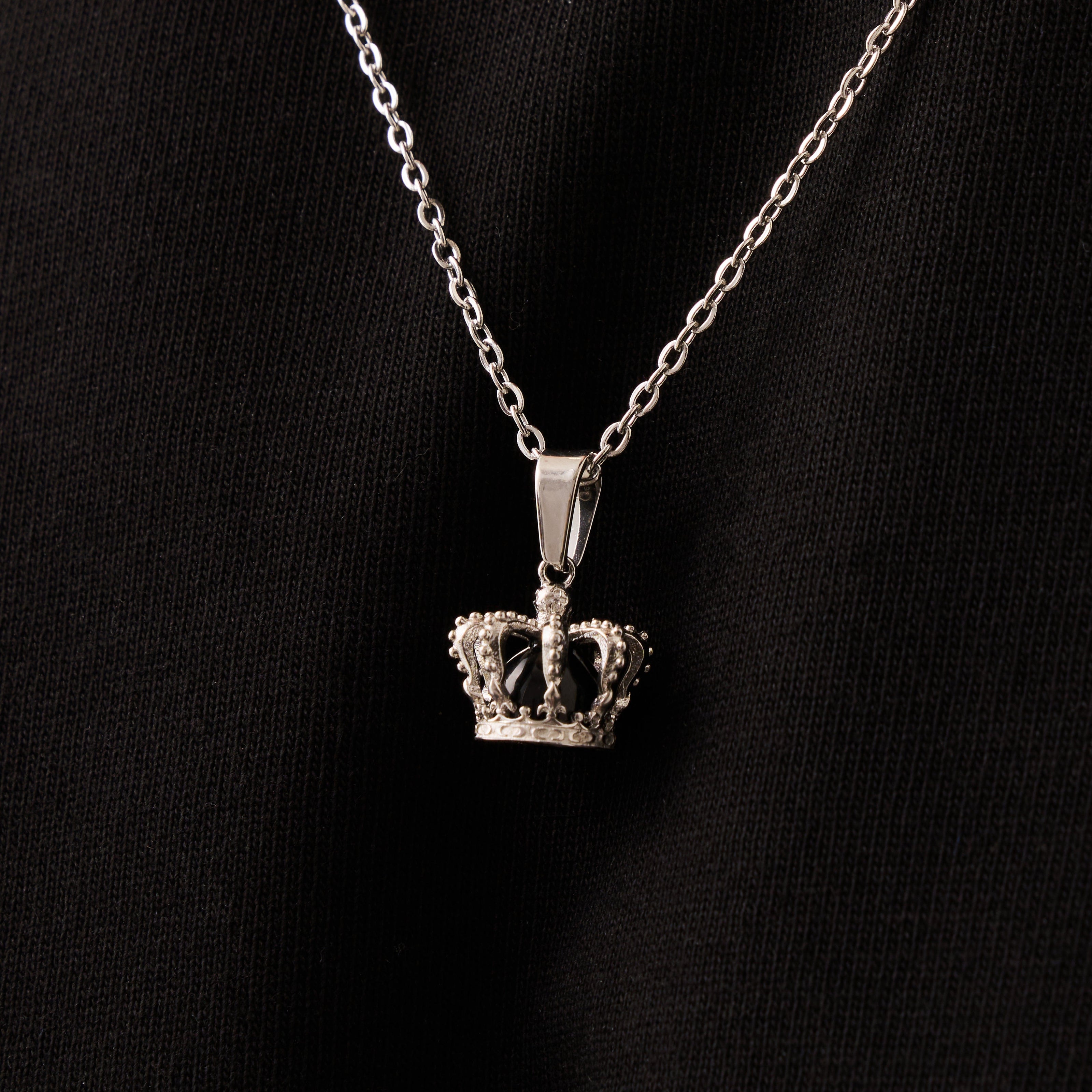 Men's King's Crown Pendant (Silver)