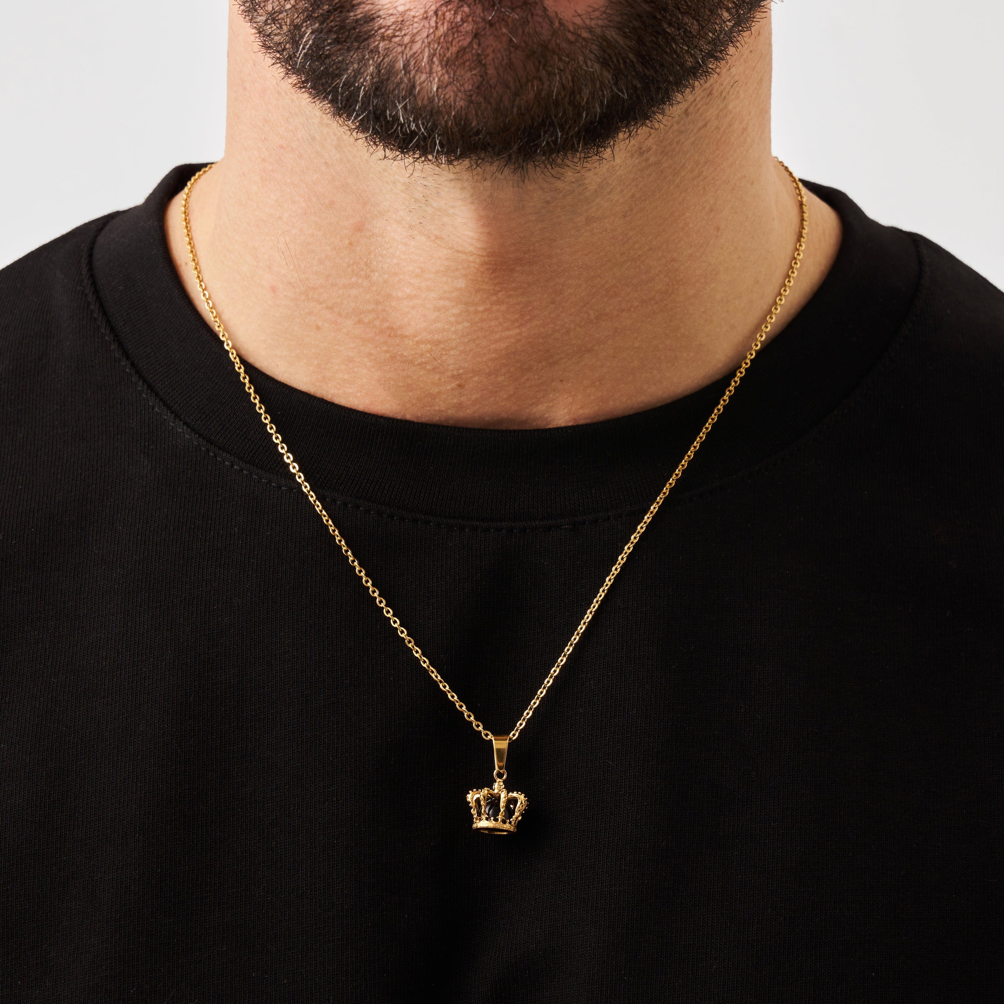Men's King's Crown Pendant (18k Gold)