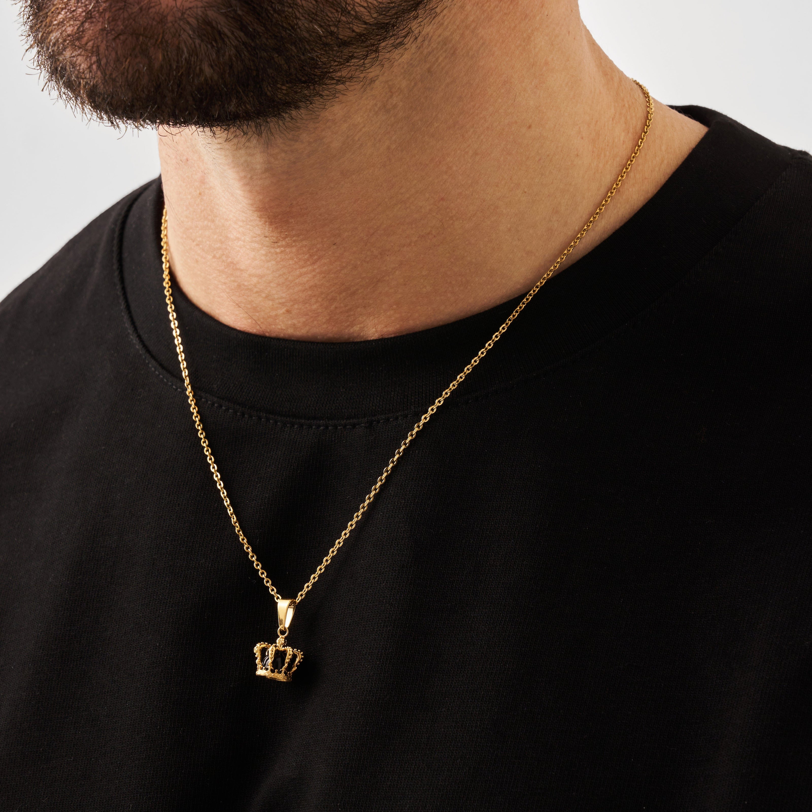 Men's King's Crown Pendant (18k Gold)
