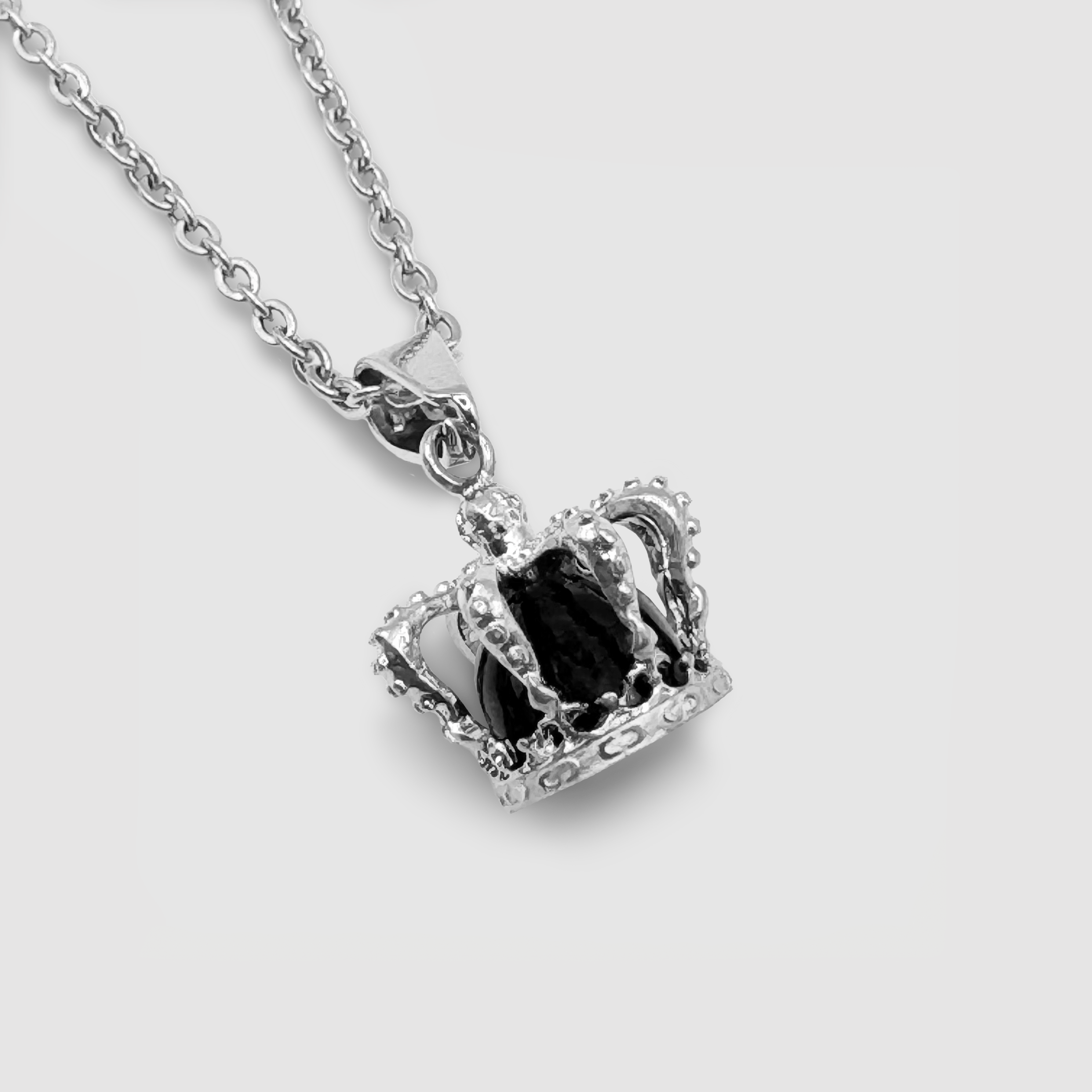 Men's King's Crown Pendant (Silver)