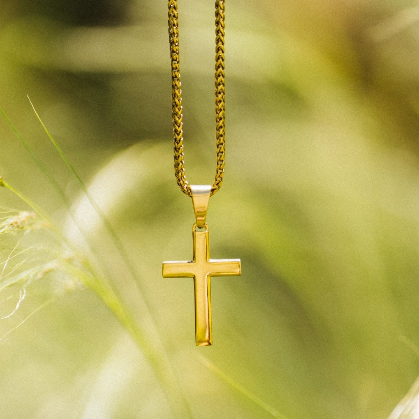 Gold Latin Cross Pendant for Men | CRAFTD London