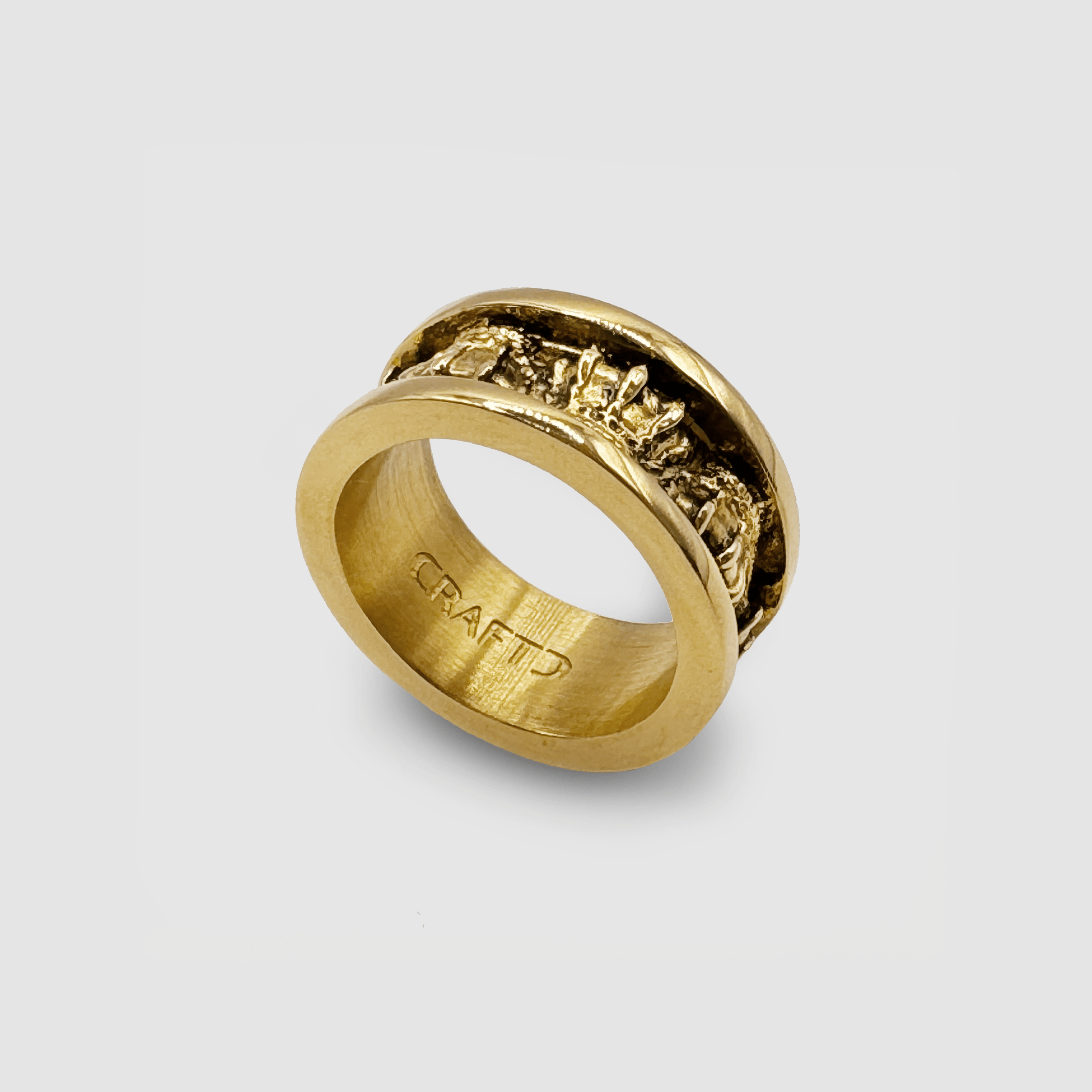 Men's King's Crown Band Ring (18k Gold)