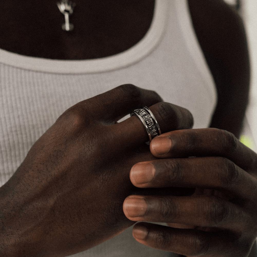 Men's King's Crown Band Ring (Silver)