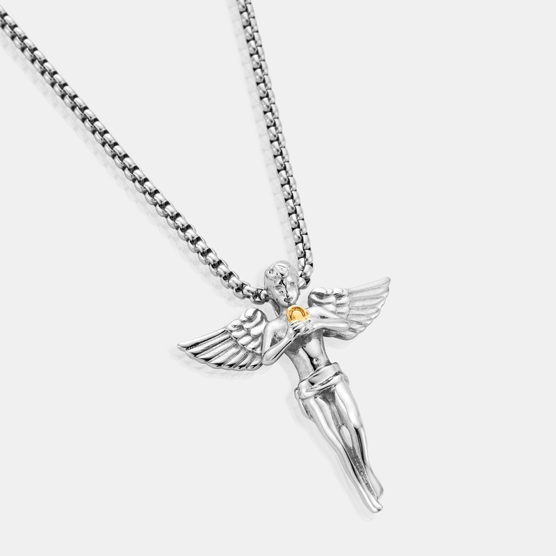 Silver Angel Pendant | CRAFTD London