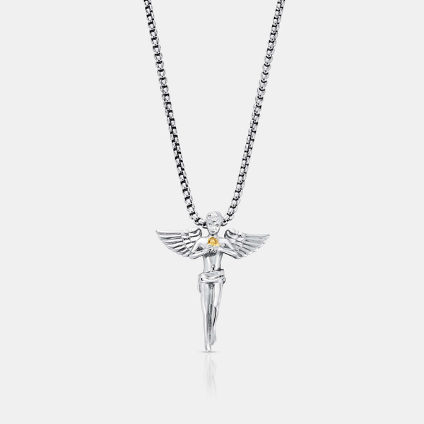 Silver Angel Pendant | CRAFTD London