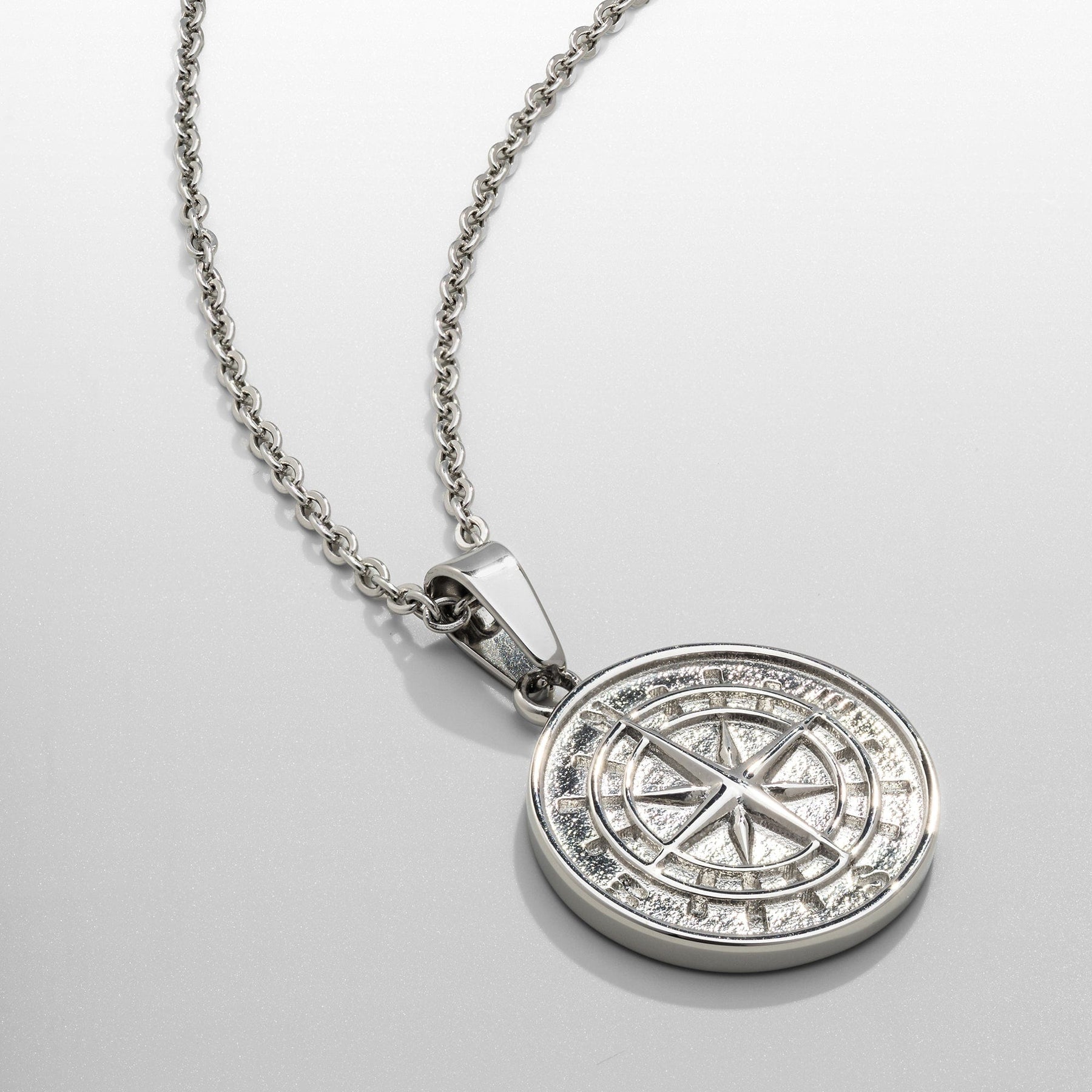 Compass Pendant | Compass Necklace Silver | CRAFTD London