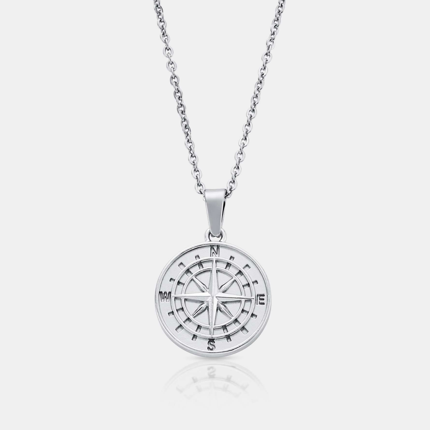 Compass Pendant | Compass Necklace Silver | CRAFTD London