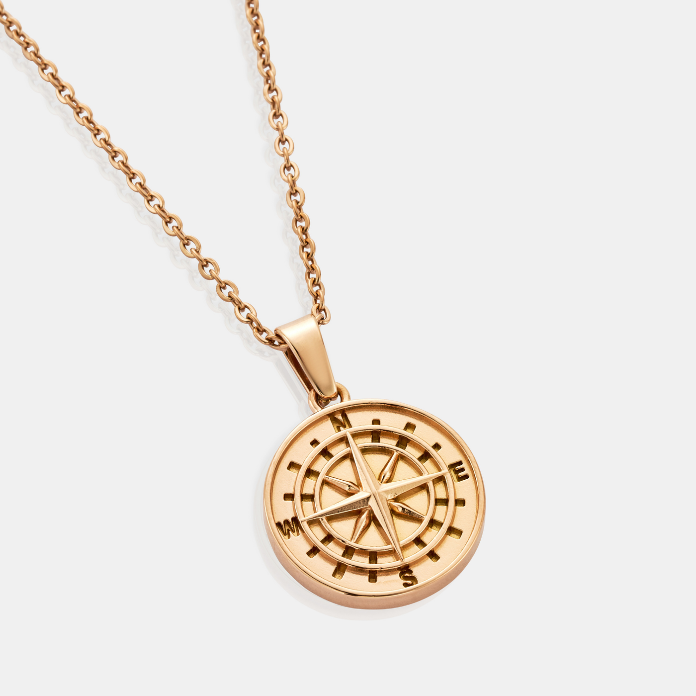 Compass Pendant & Chain | Rose Gold | CRAFTD London