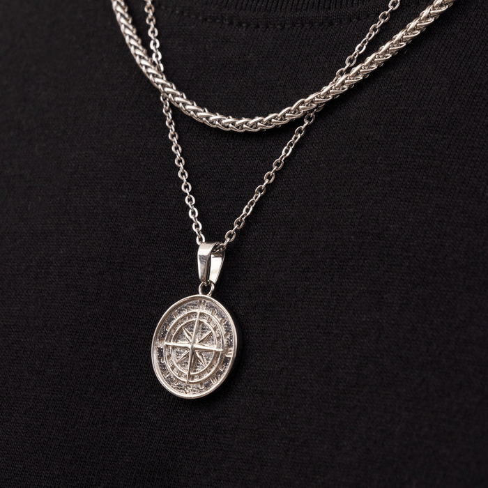 Silver Compass Pendant | CRAFTD London