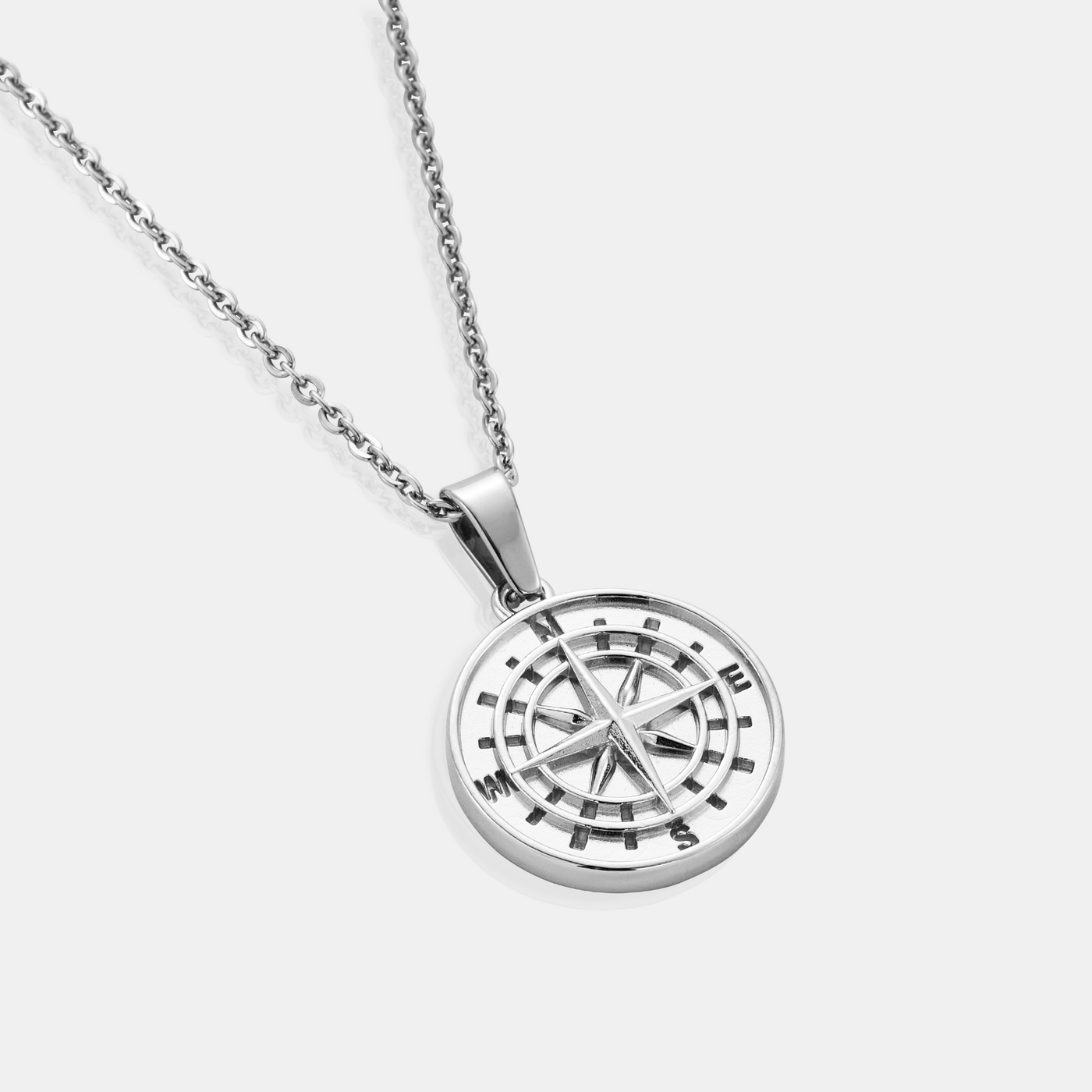 Compass Pendant | Compass Necklace Silver | CRAFTD London