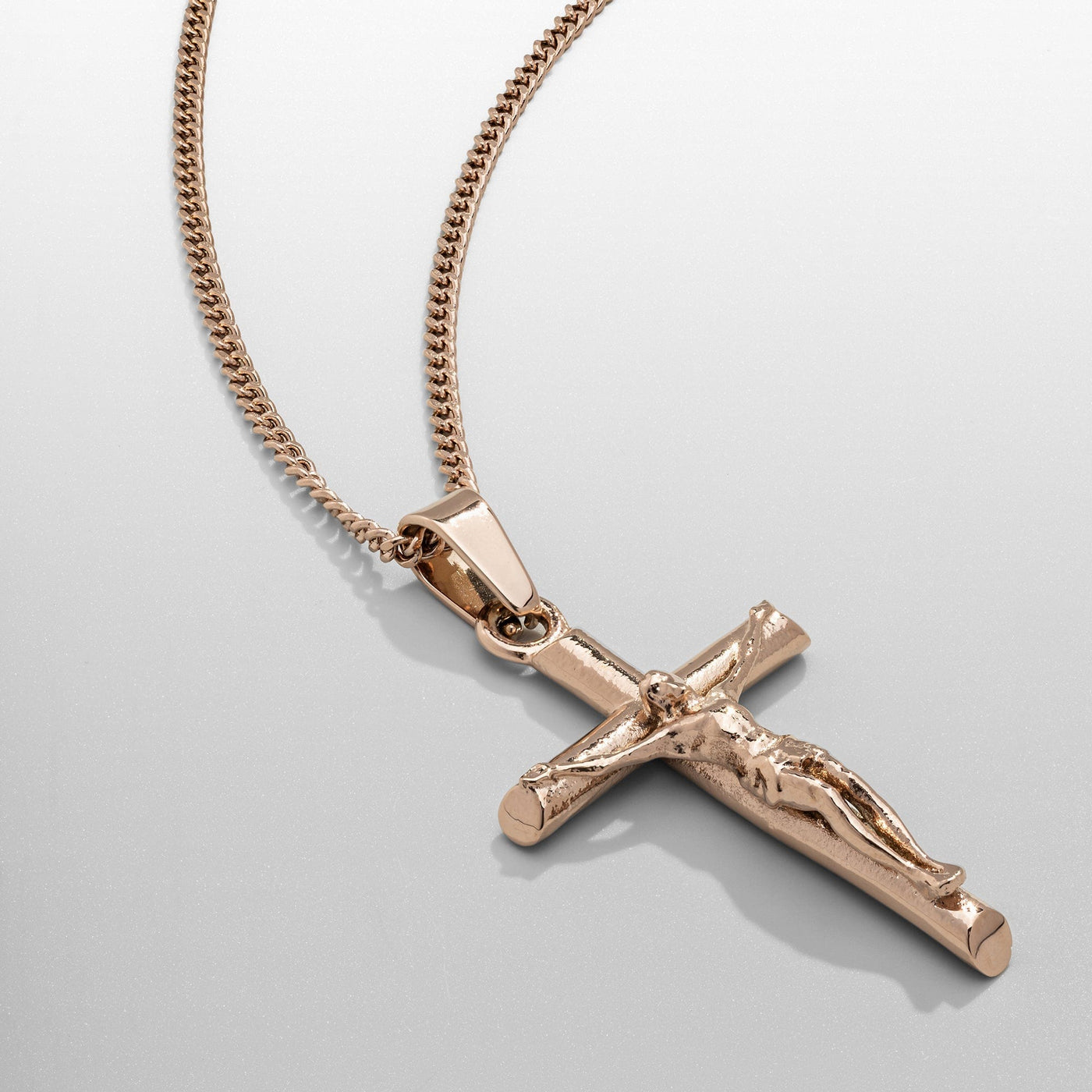 Crucifix Pendant & Chain | Rose Gold | CRAFTD London