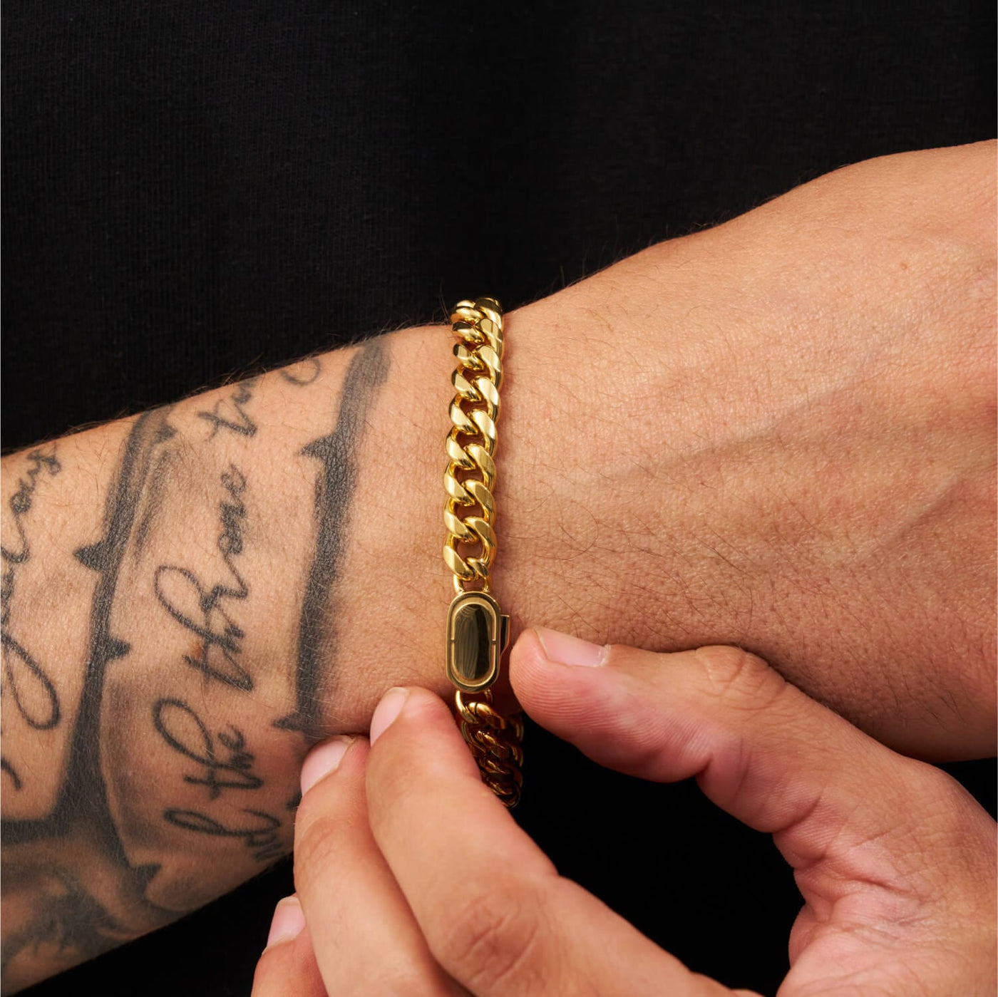 8MM Cuban Link Bracelet | Gold | CRAFTD London