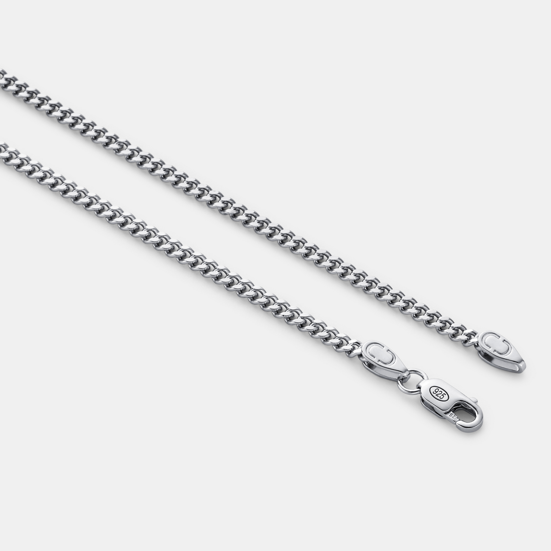 Sterling Silver Cuban Link 2mm Men's Chain