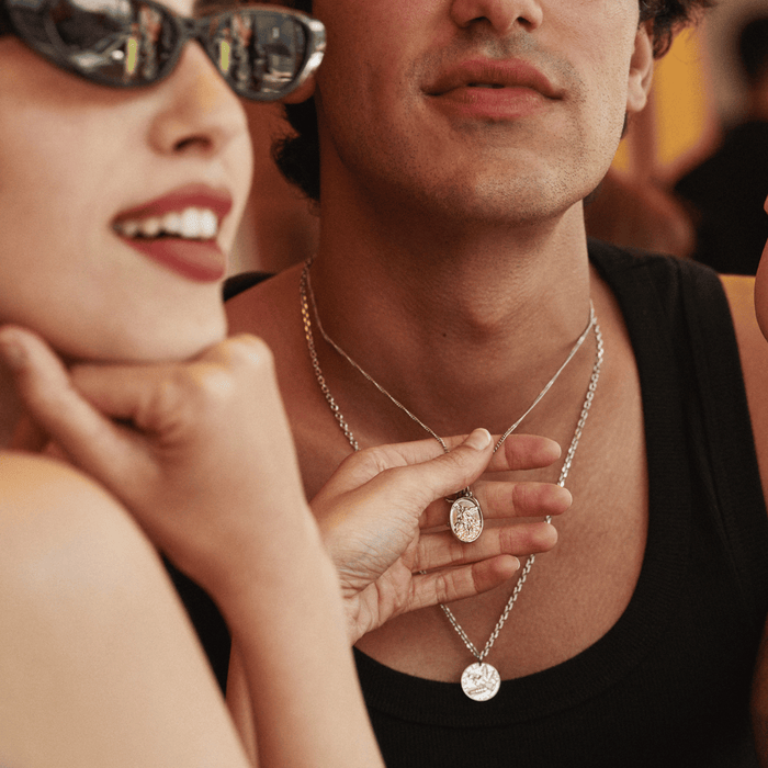 Enamel Virgin Mary Pendant Necklace | Silver | CRAFTD London