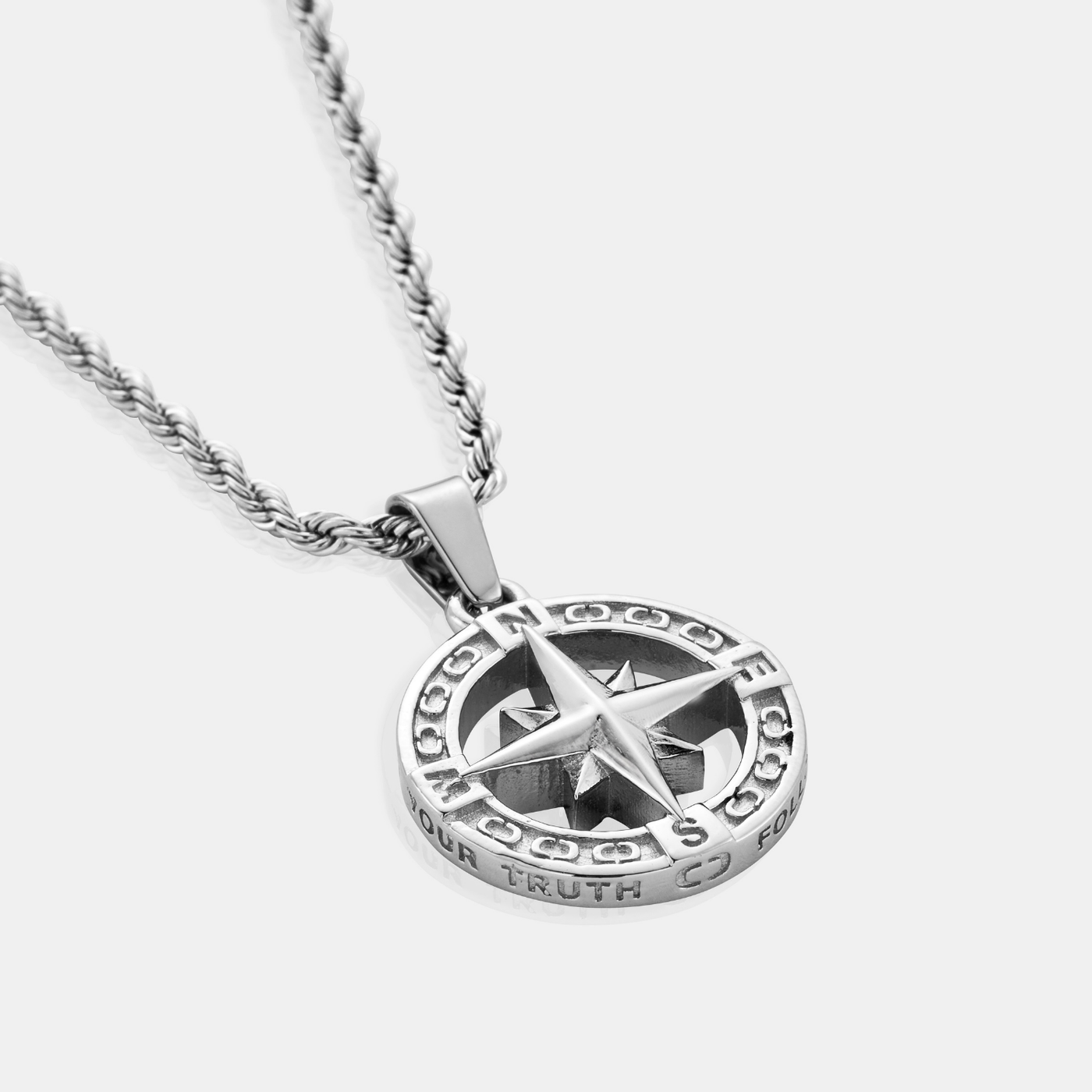 Silver North Star Pendant with Chain | CRAFTD London