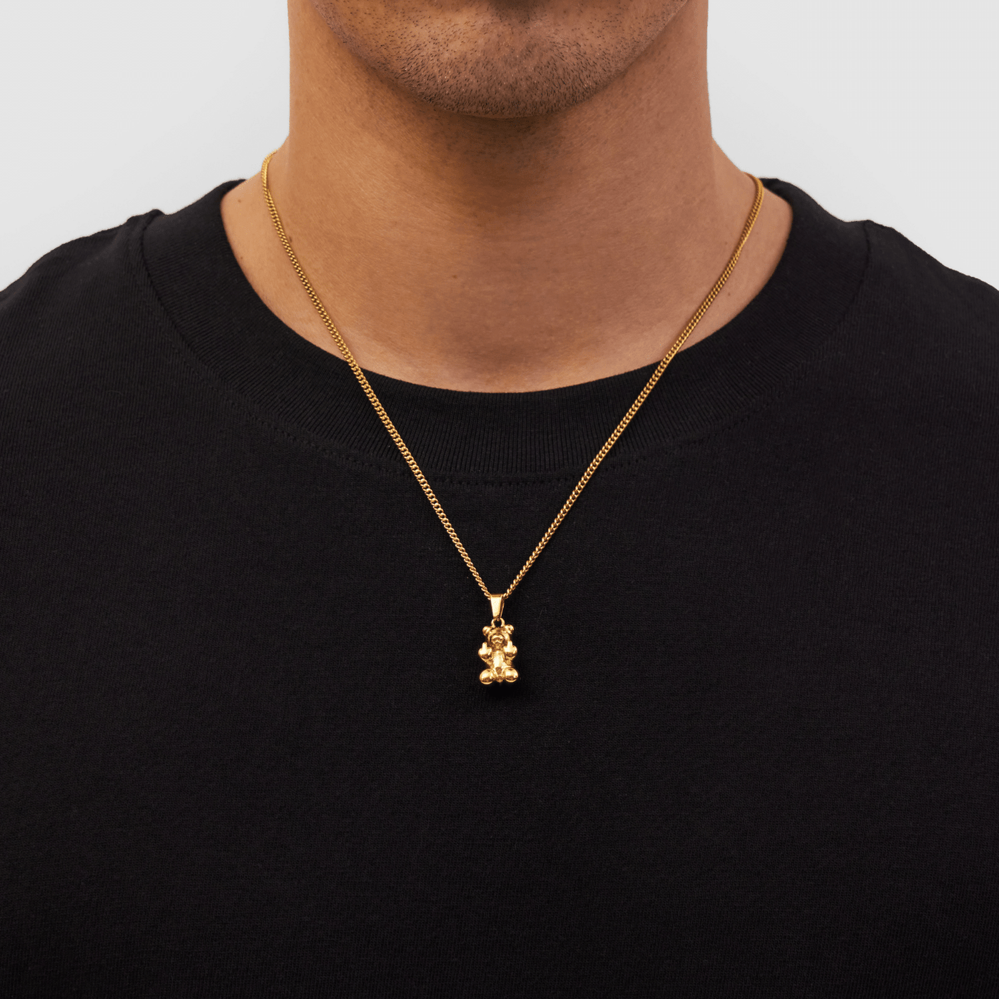 Offensive Bear Pendant Necklace (Gold) | CRAFTD London