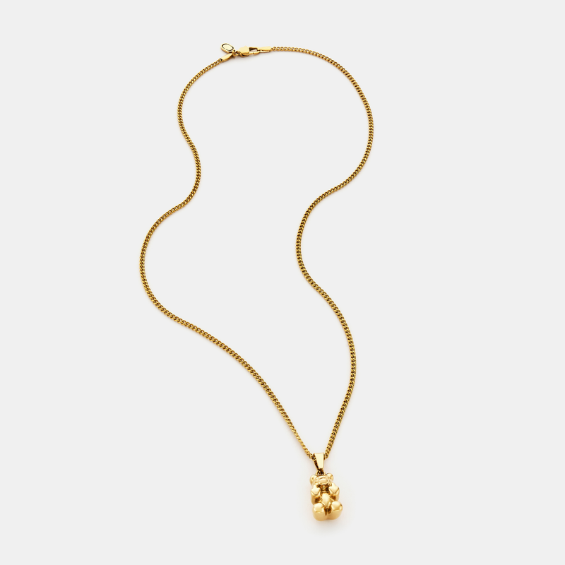 Offensive Bear Pendant Necklace (Gold) | CRAFTD London