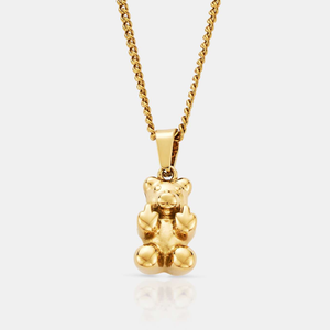 Offensive Bear Pendant Necklace (Gold) | CRAFTD London