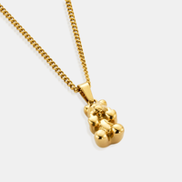 Offensive Bear Pendant Necklace (Gold) | CRAFTD London