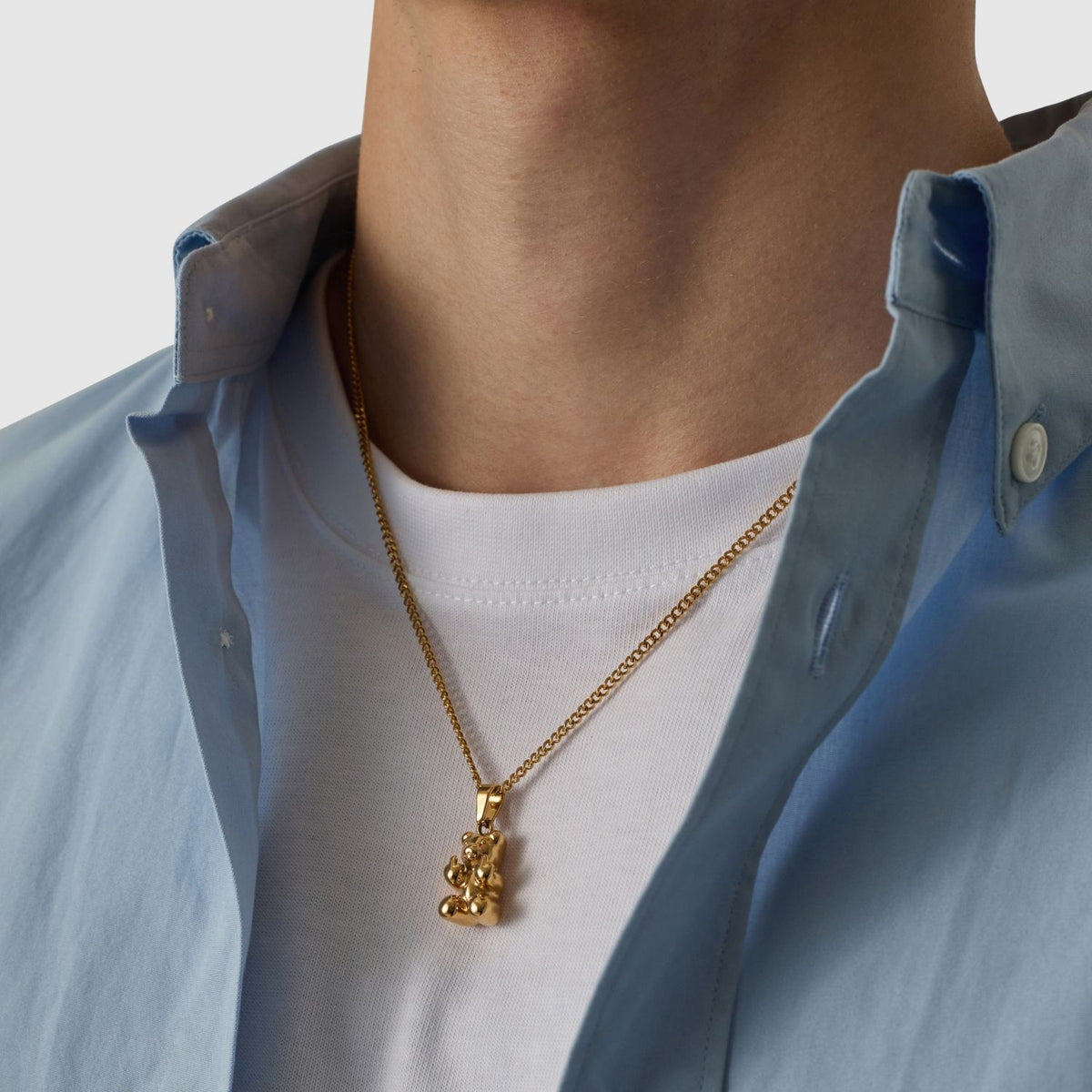 Offensive Bear Pendant Necklace (Gold) | CRAFTD London