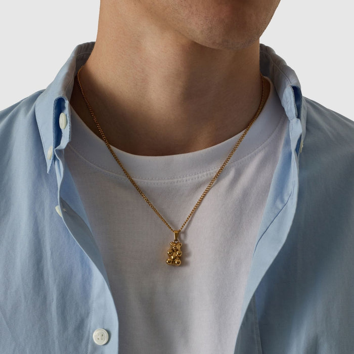Offensive Bear Pendant Necklace (Gold) | CRAFTD London