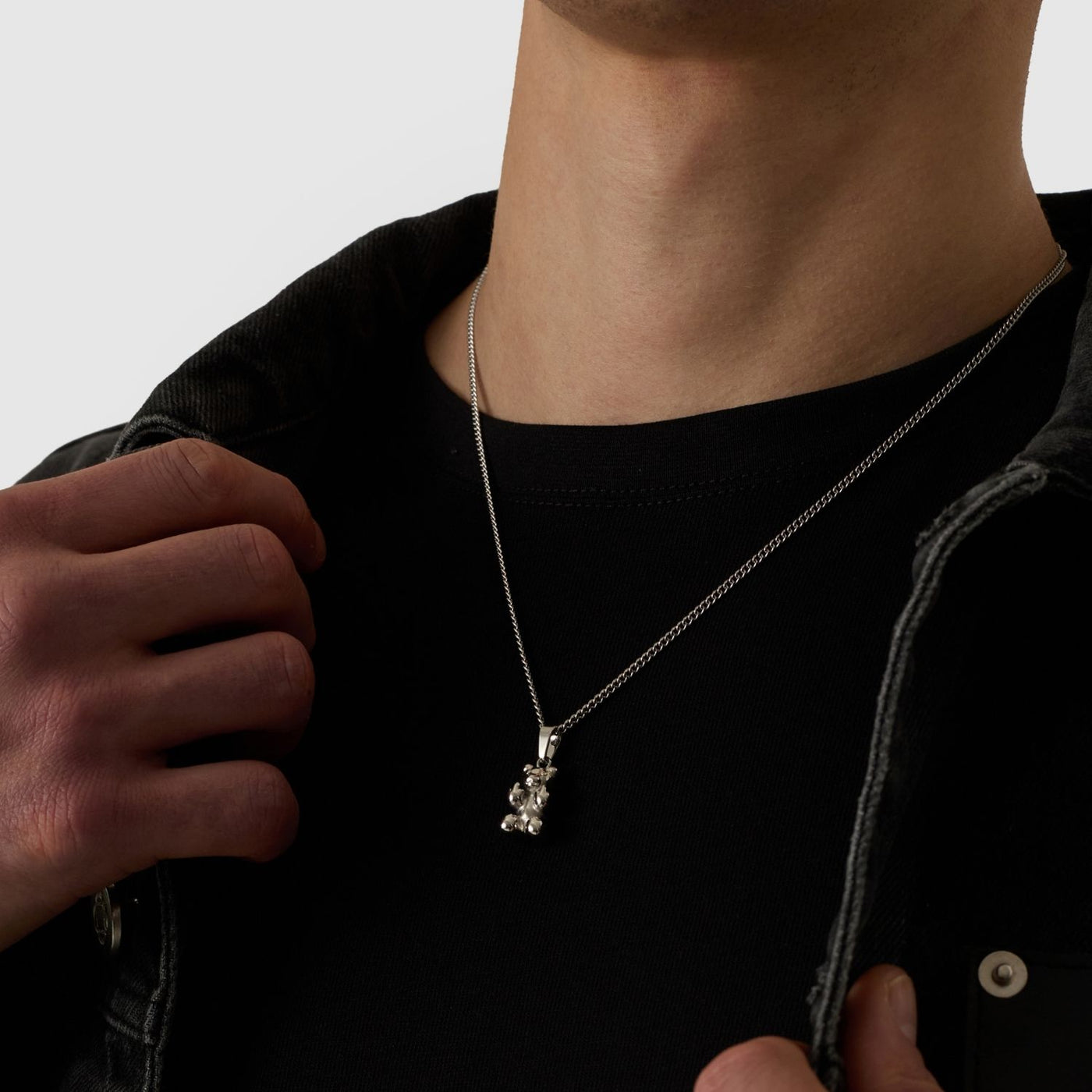 Offensive Bear Pendant Necklace (Silver) | CRAFTD London