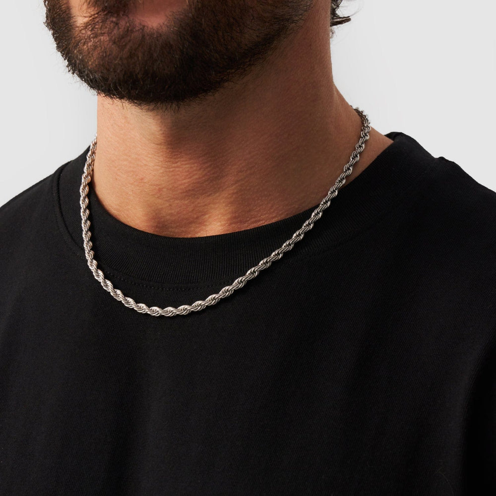 Silver Rope Chain | 5mm Rope Chain | CRAFTD London