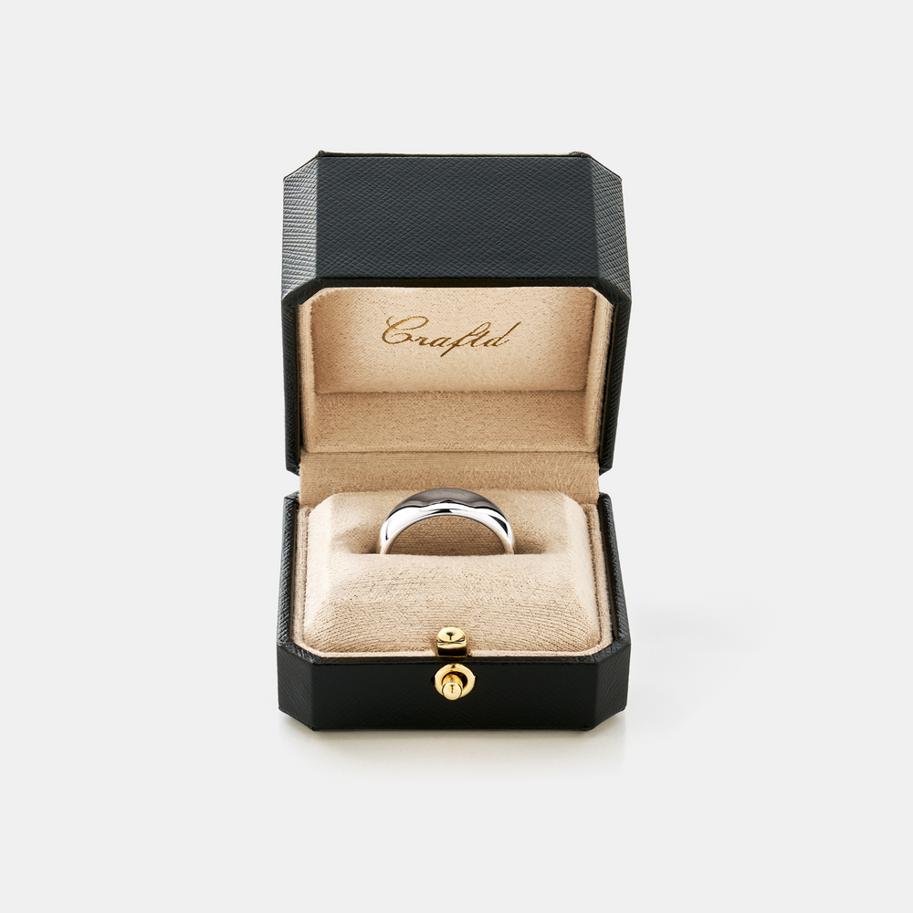 Silver Men's Rounded Wedding Ring 7mm | Tungsten | CRAFTD