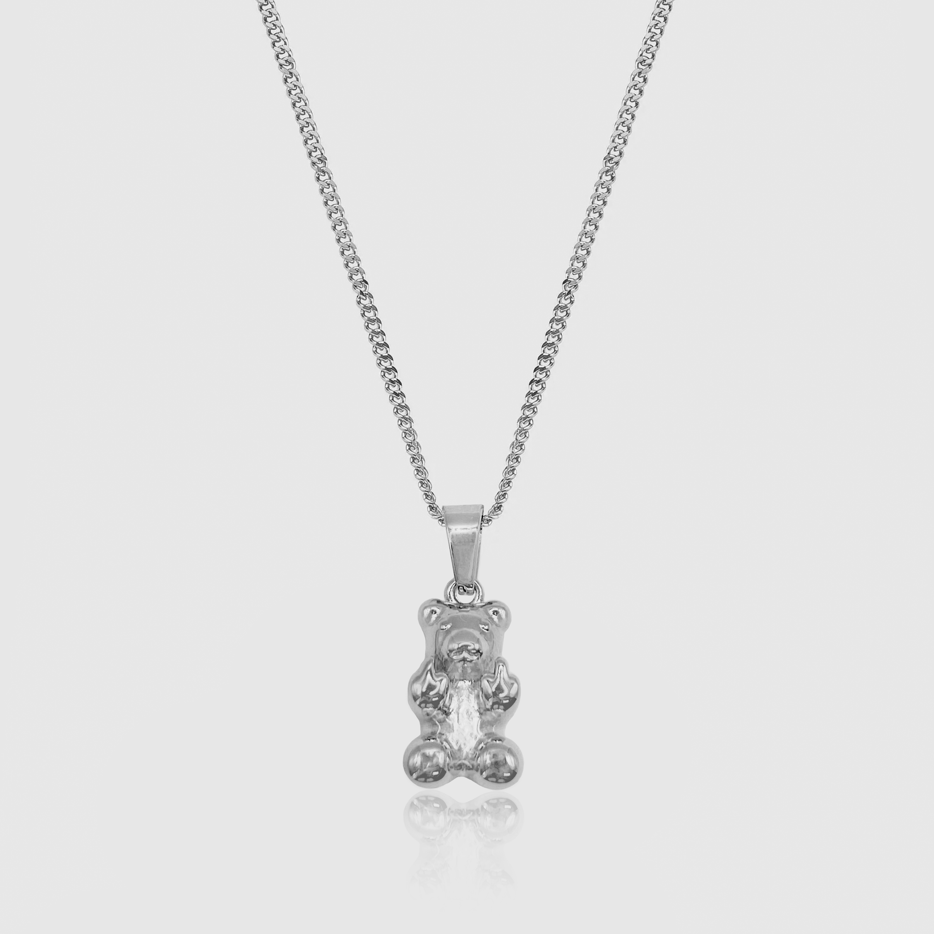 Offensive Bear Pendant Necklace (Silver) | CRAFTD London