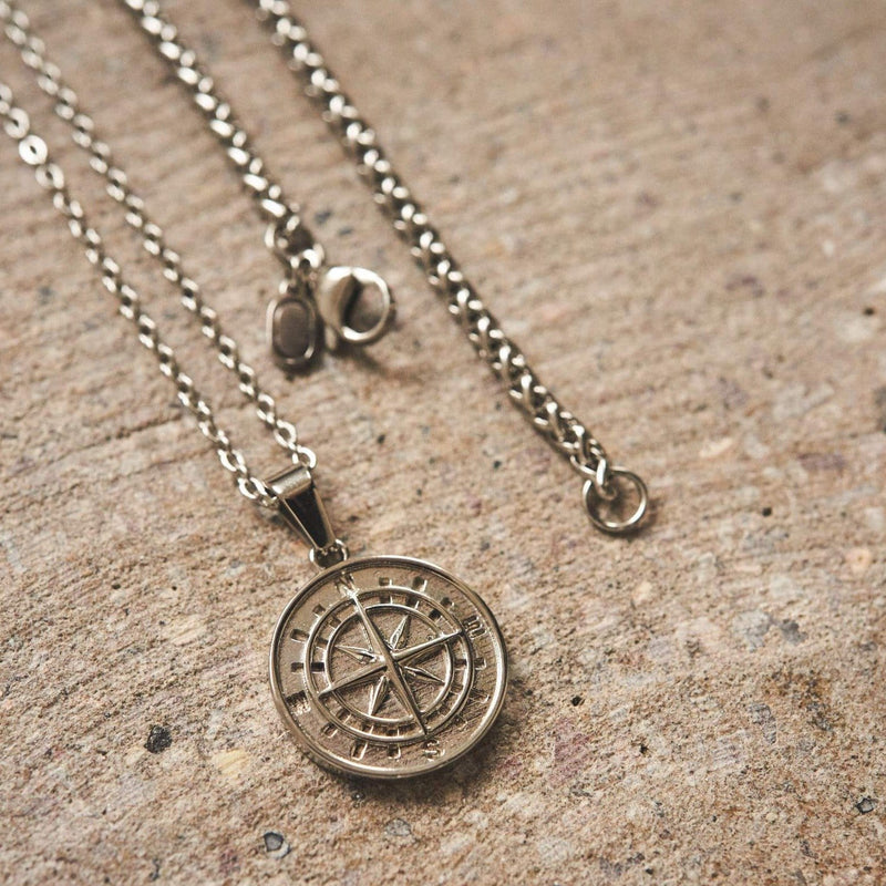 Silver Compass Pendant | CRAFTD London