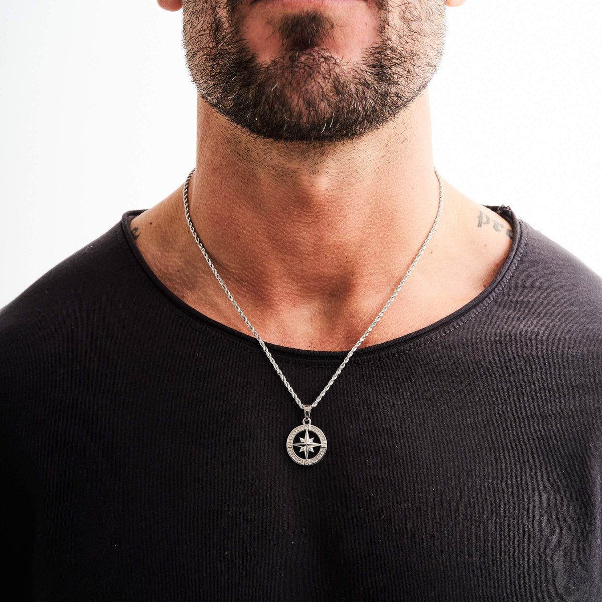 Silver North Star Pendant with Chain | CRAFTD London