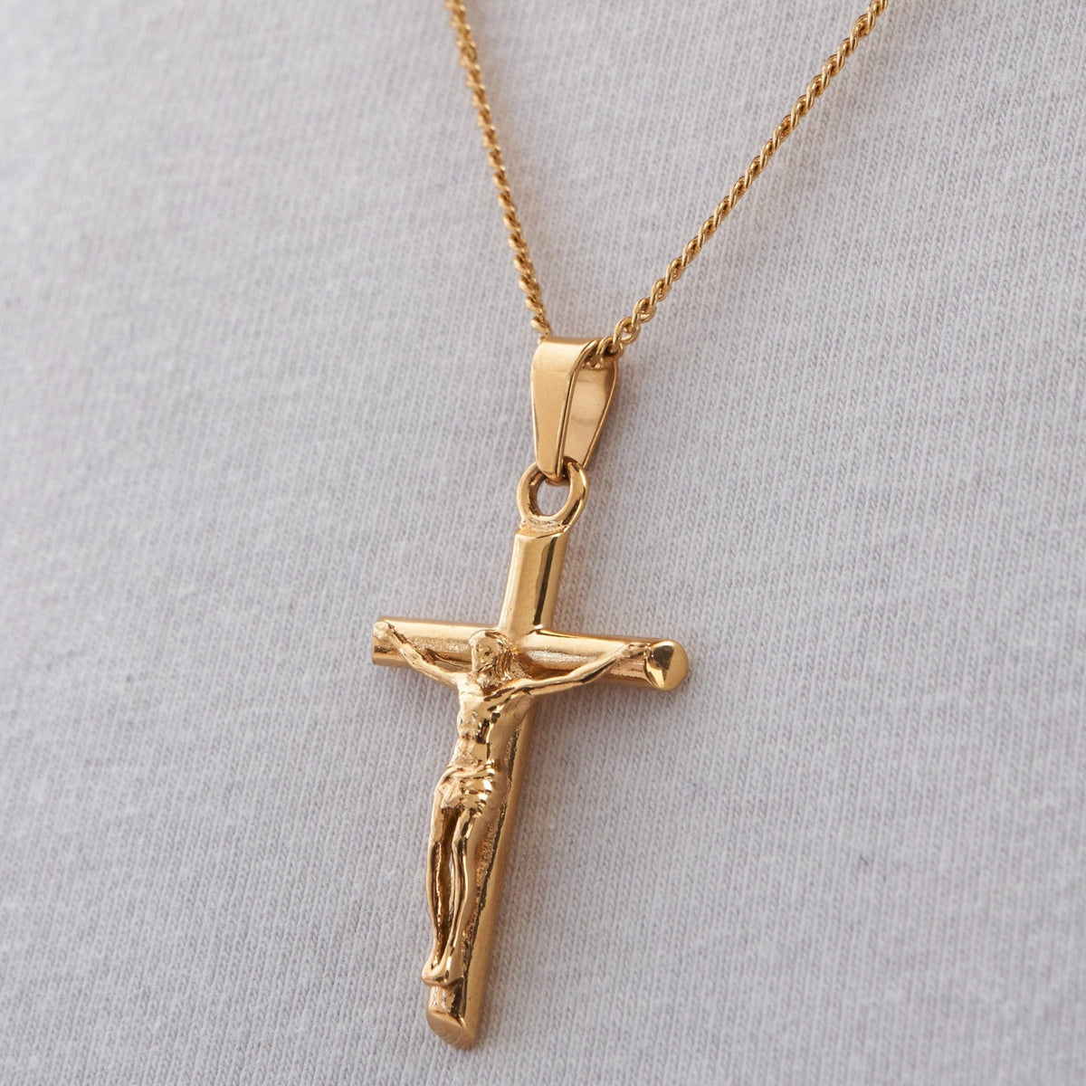 Gold Crucifix Necklace | CRAFTD London