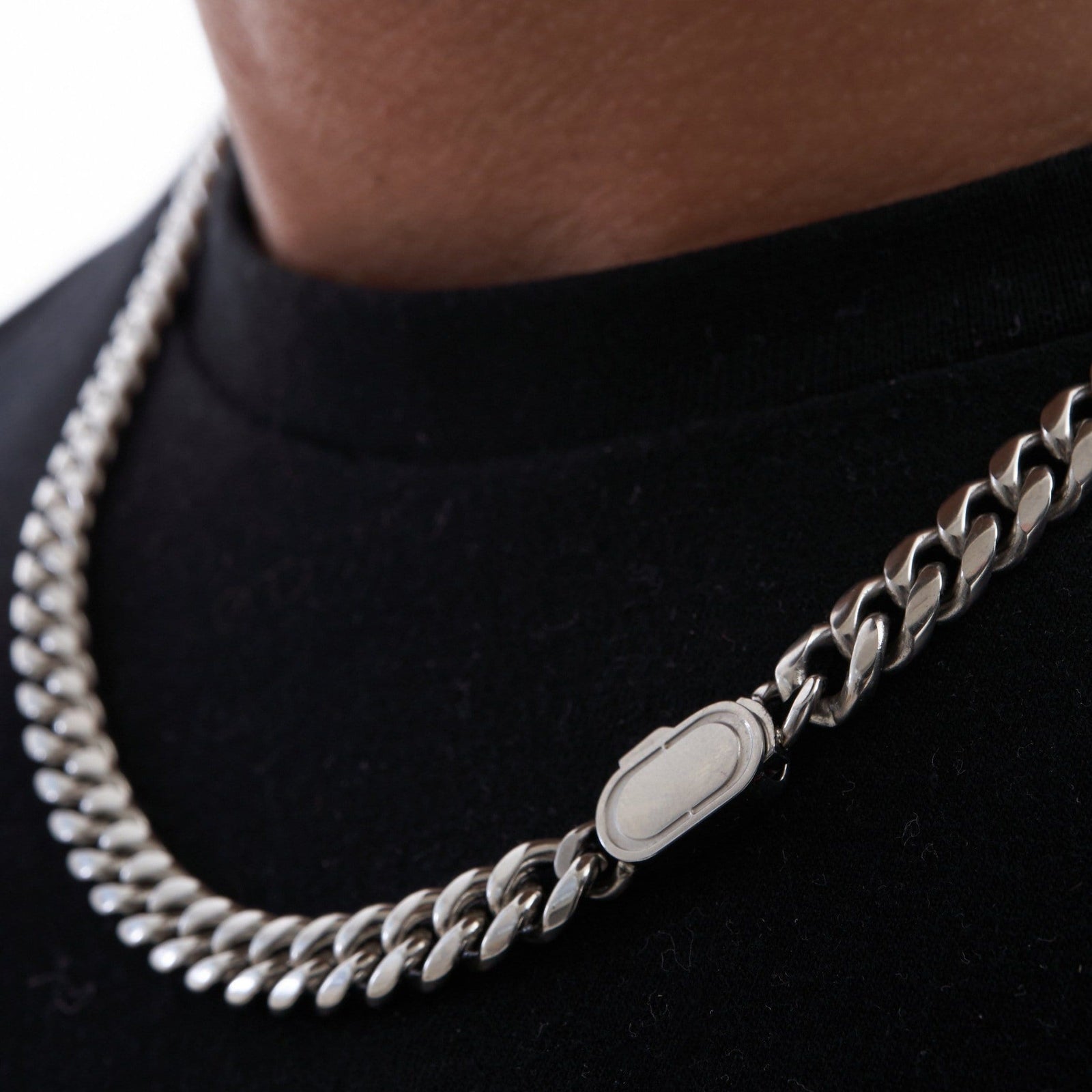 Silver 8MM Cuban Link Chain | CRAFTD London