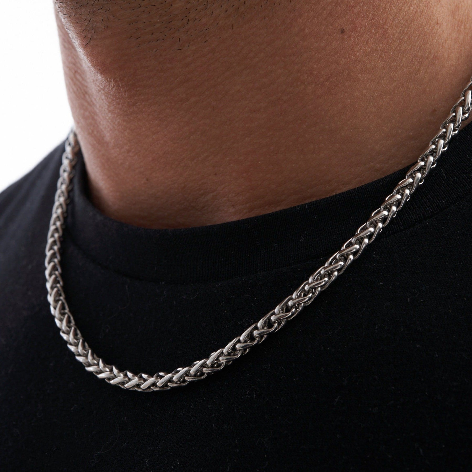 Silver Wheat Chain Necklace | CRAFTD US