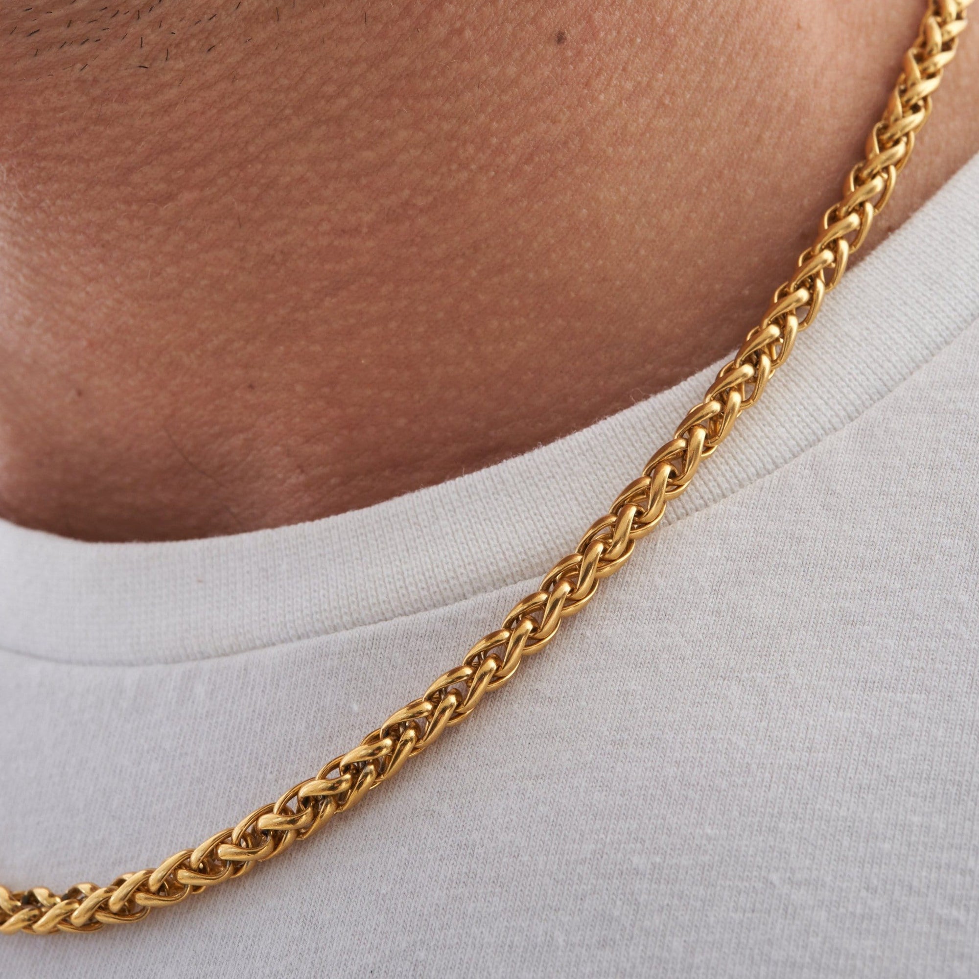 Wheat Chain | Gold Wheat Chain (5mm) | CRAFTD London