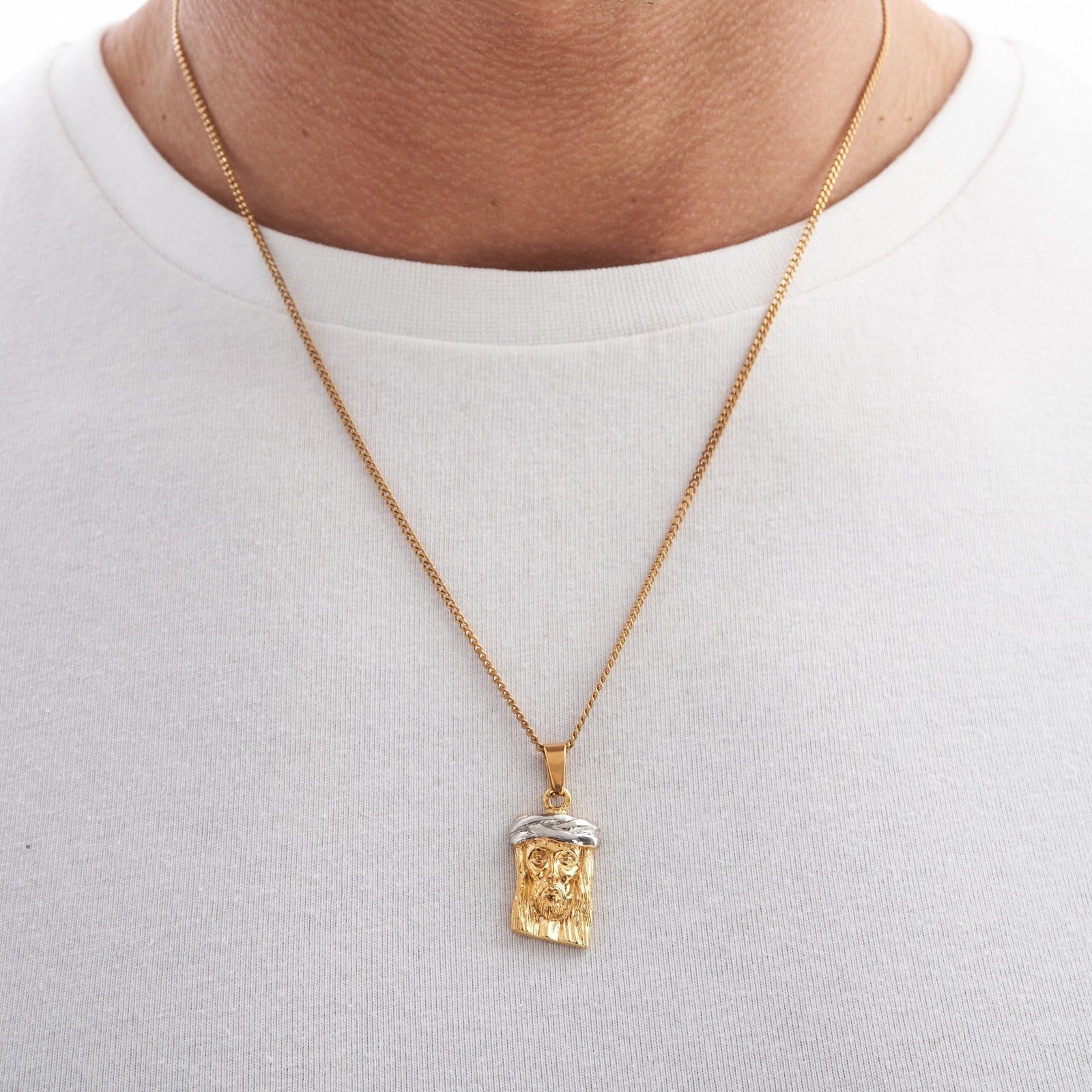 Jesus Piece Gold Pendant | Craftd Christ | CRAFTD London