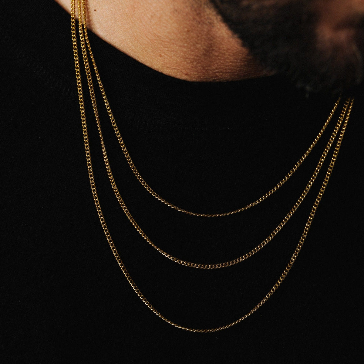 Men's Cuban Link Chain 2mm (Gold)