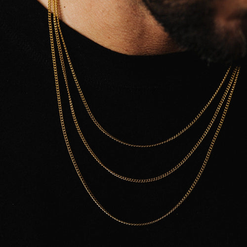 Men's Cuban Link Chain 2mm (Gold)