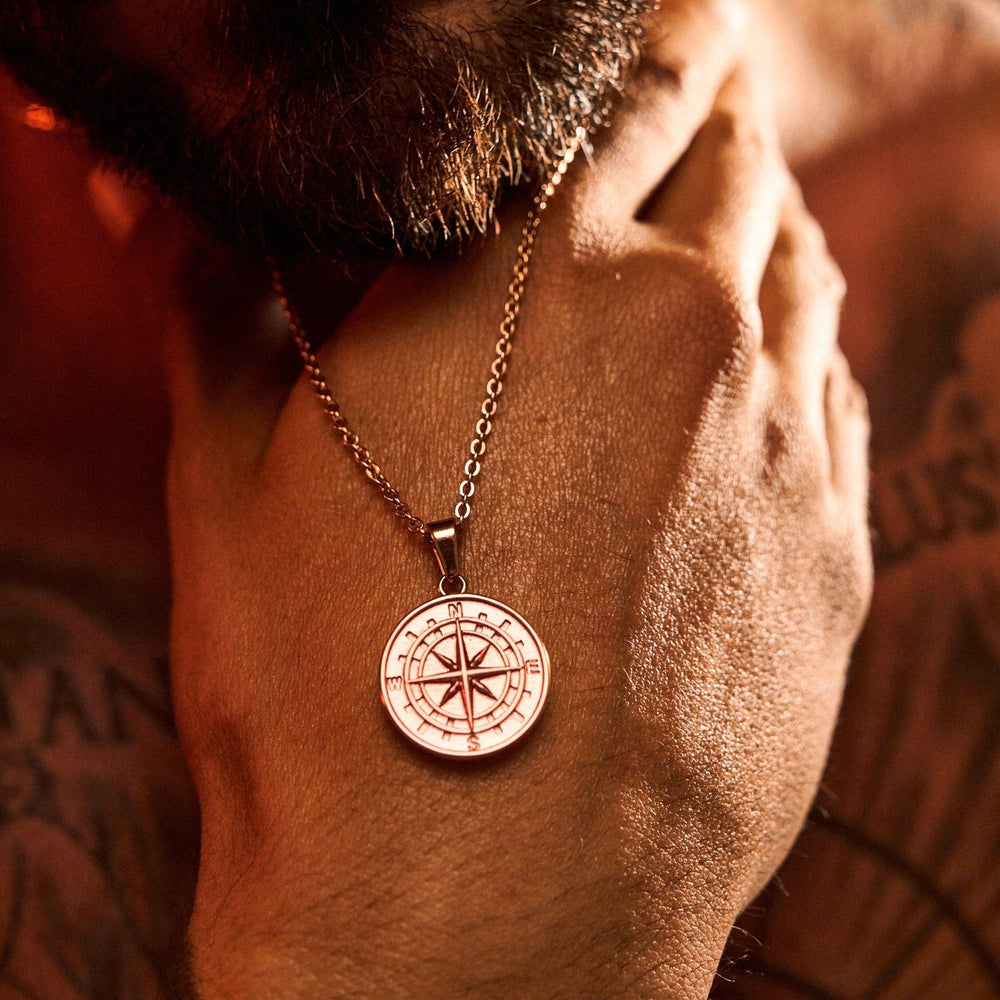 Compass Pendant & Chain | Rose Gold | CRAFTD London