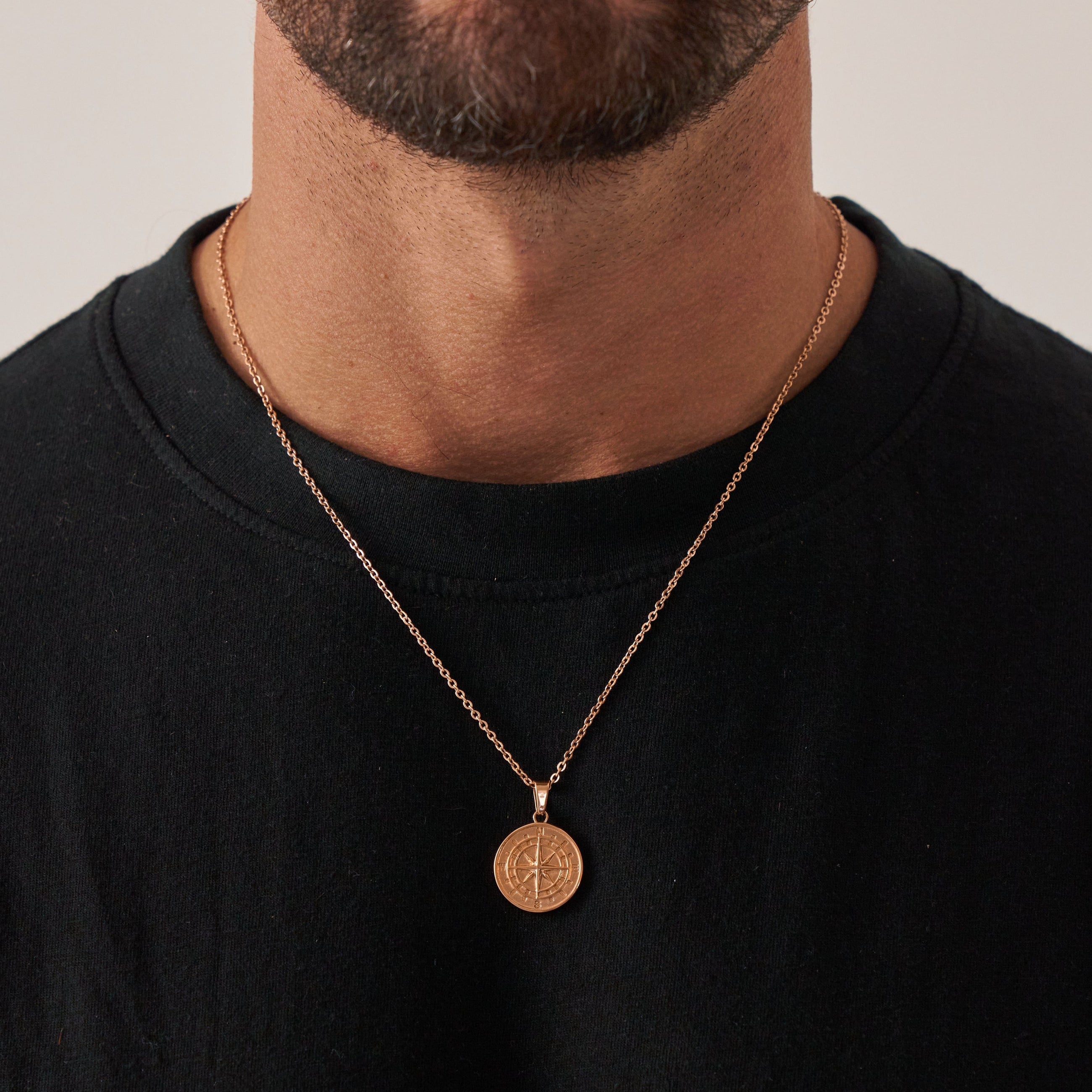Compass Pendant & Chain | Rose Gold | CRAFTD London