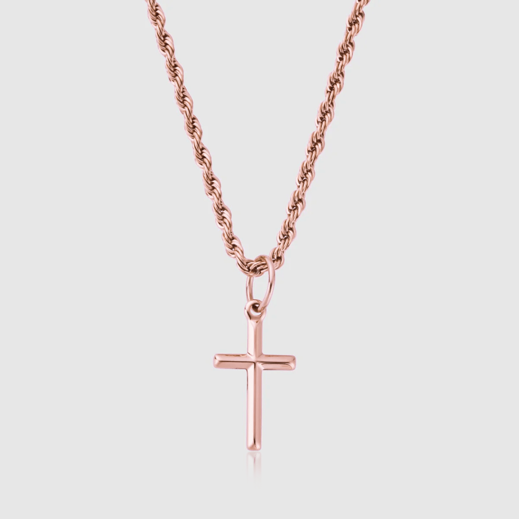 Cross Pendant & Chain | Rose Gold | CRAFTD London