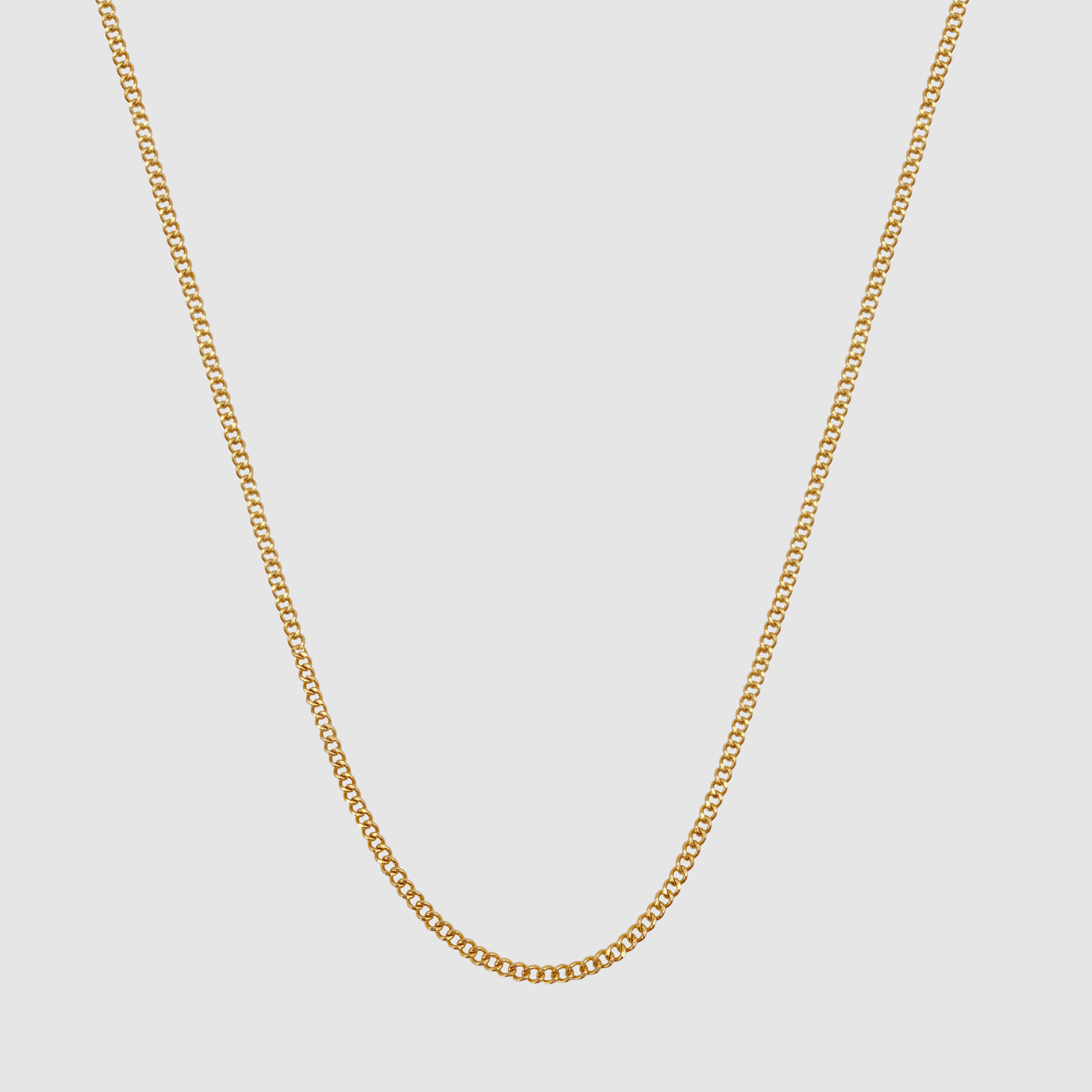 Men's Cuban Link Chain 2mm (Gold)