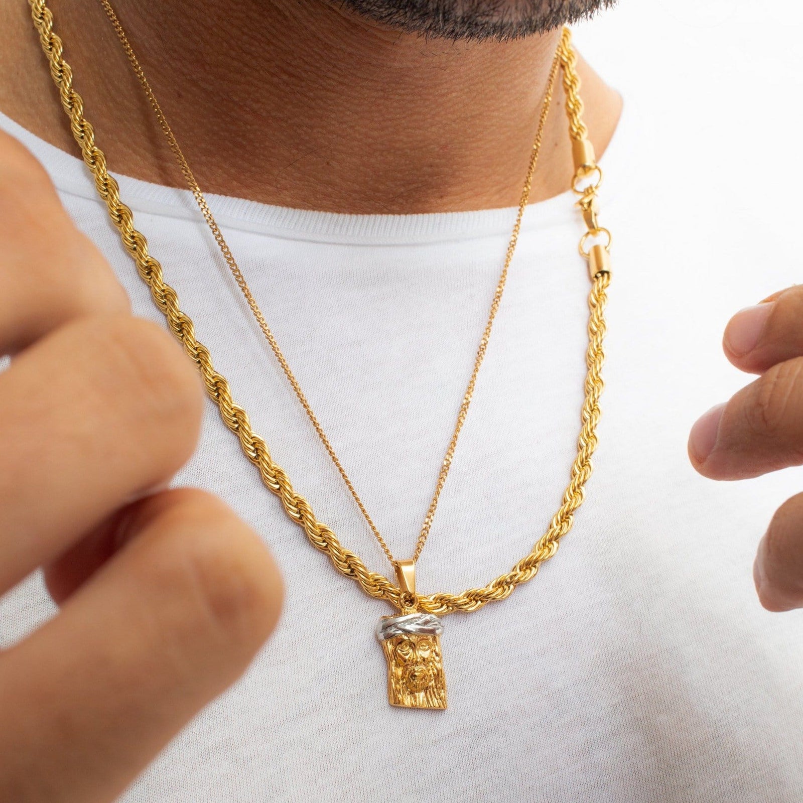 Jesus Piece Gold Pendant | Craftd Christ | CRAFTD London
