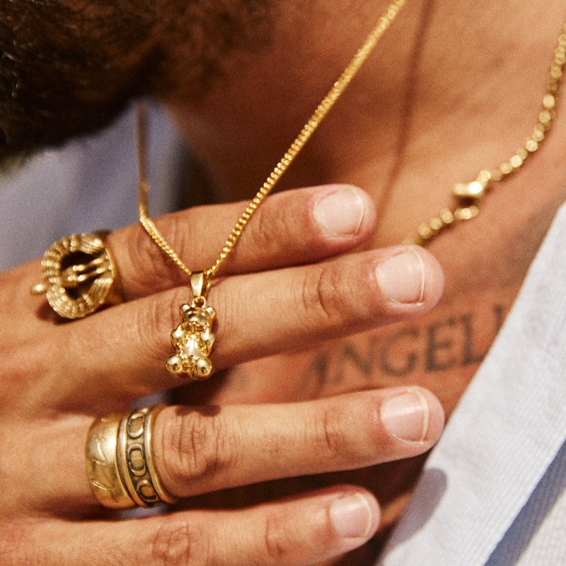 Offensive Bear Pendant Necklace (Gold) | CRAFTD London
