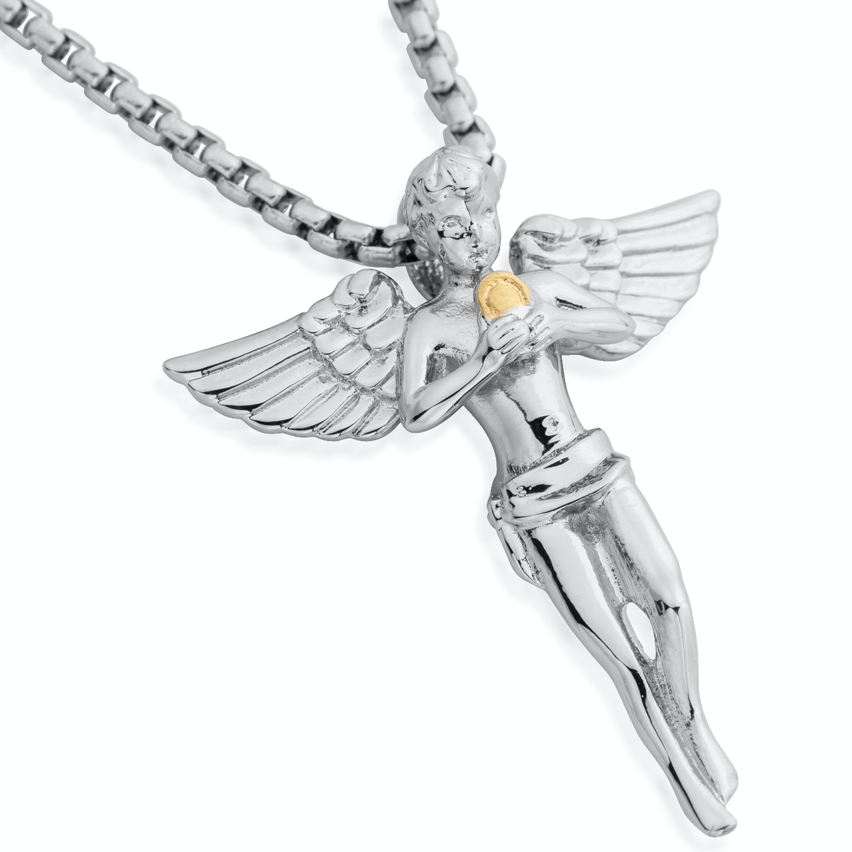 Silver Angel Pendant | CRAFTD London