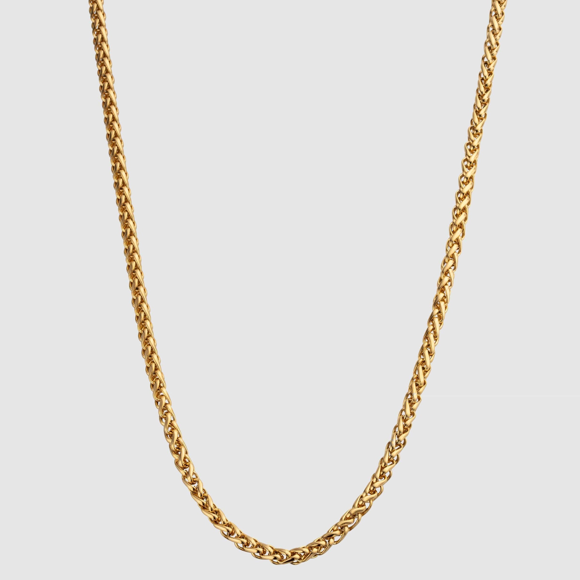 Wheat Chain | Gold Wheat Chain (5mm) | CRAFTD London