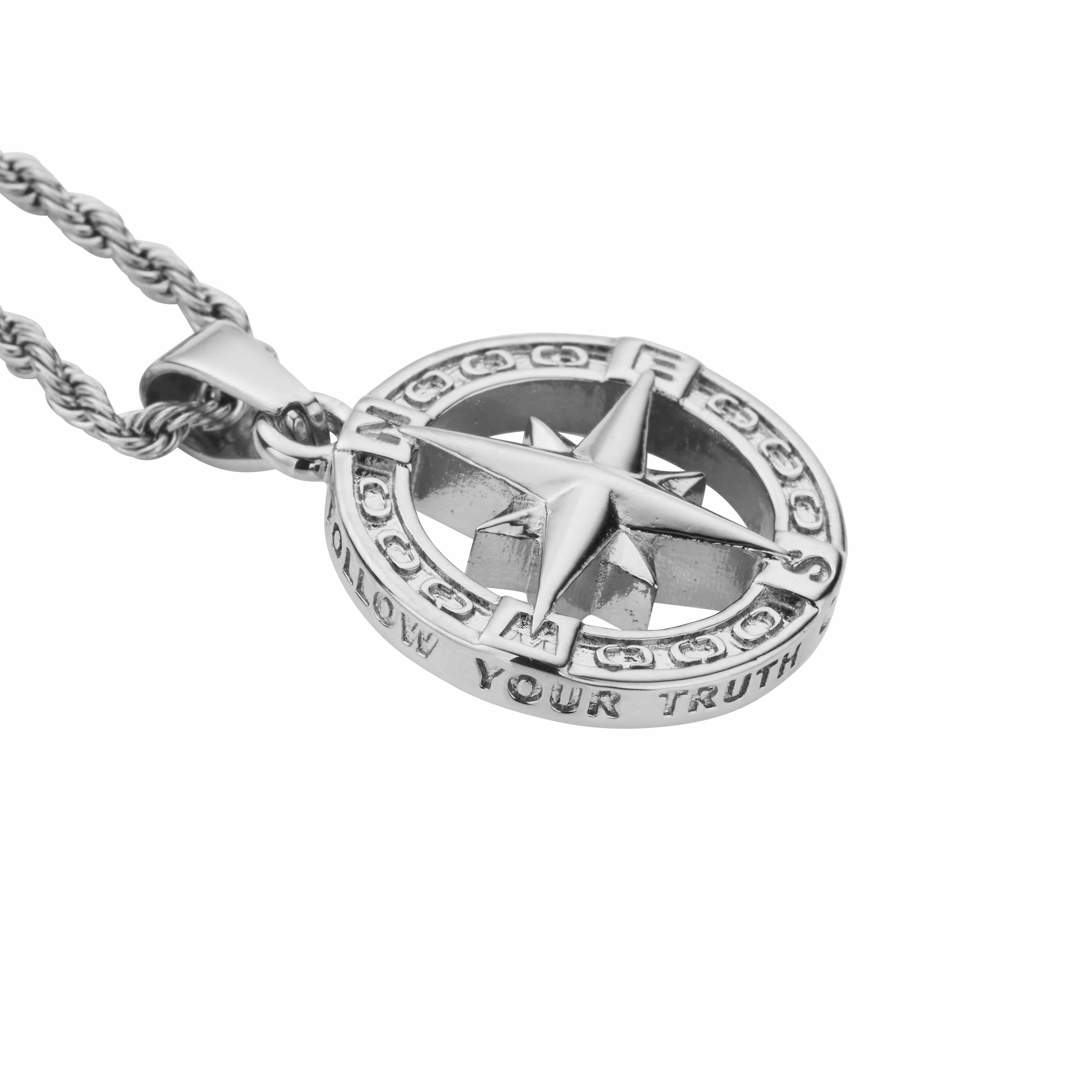 Silver North Star Pendant with Chain | CRAFTD London